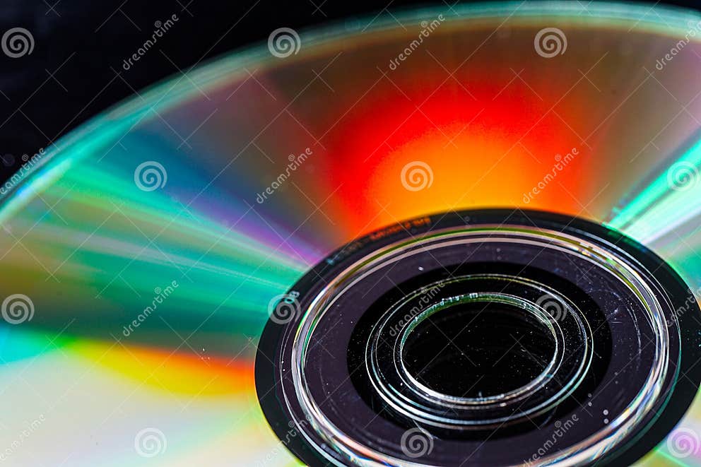 Abstract Macro Photo of Light Reflections on Dvd Cd Disk Stock Photo ...