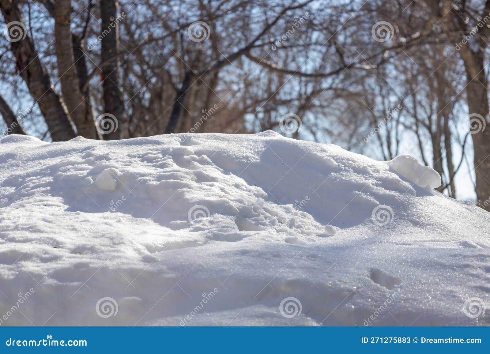 Abstract Macro Surface Texture Background of a White Snow Pile Stock ...
