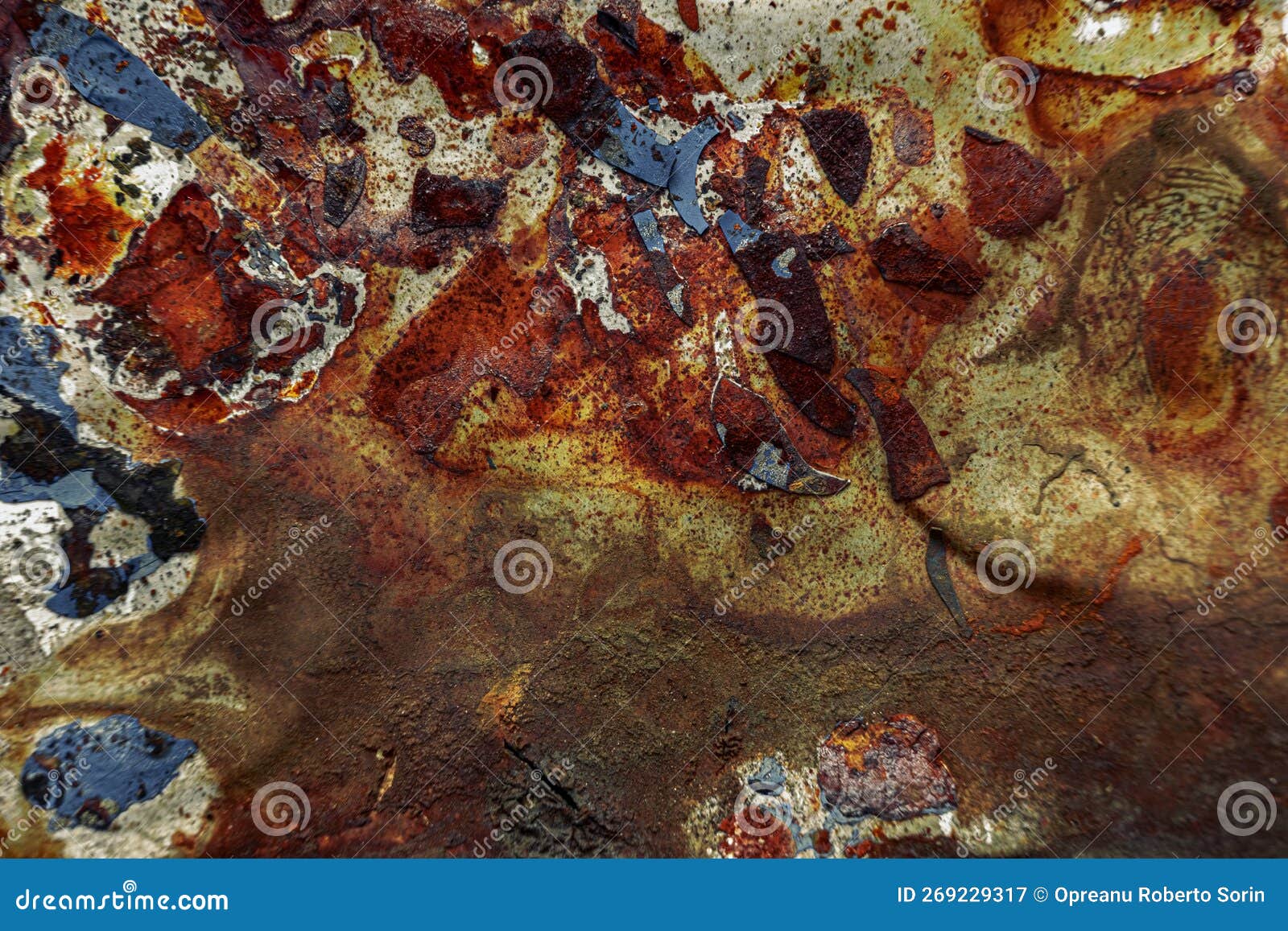 Abstract Macro View of the Paint and Rust on the Body of a Car Stock ...