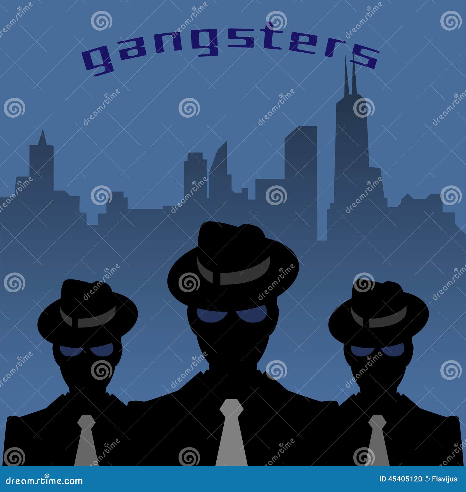 Mafia Member Threatening Hostage, Mafiosi And Detective Characters ...