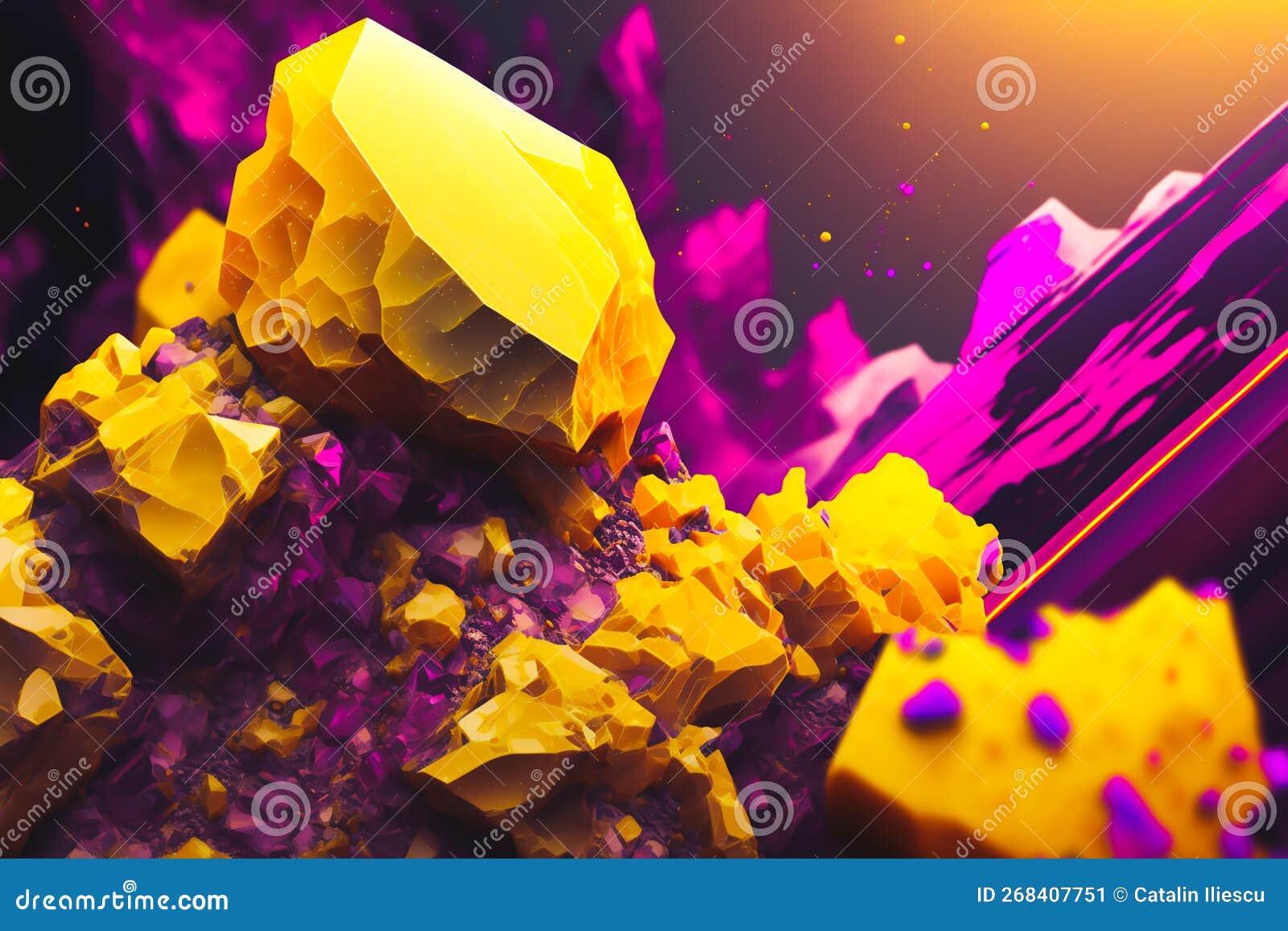 Abstract Magenta Color And Murky Green Color Glitter Mixture Effects ...