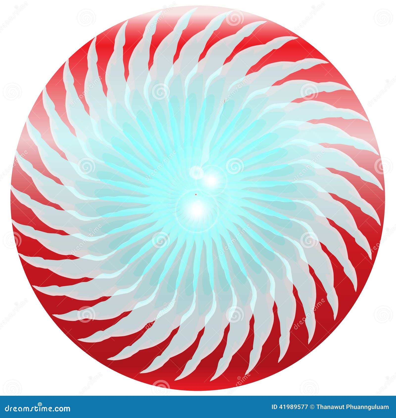 Abstract Magic Blue Twirl on a Yellow Background Stock Illustration ...