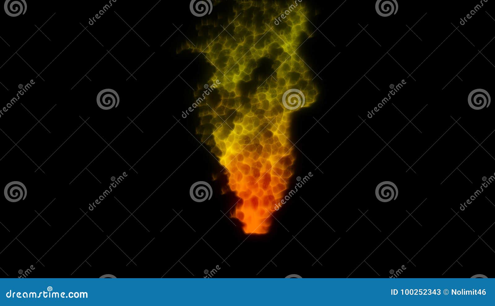 Abstract Magic Fire on Black Background Stock Illustration ...