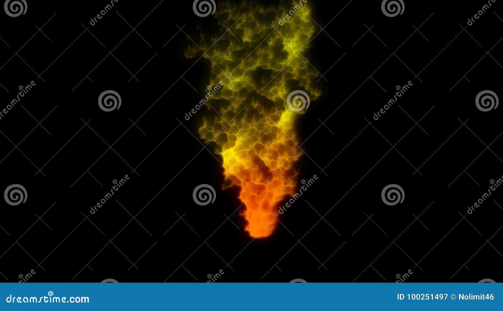 Abstract Magic Fire on Black Background Stock Illustration ...