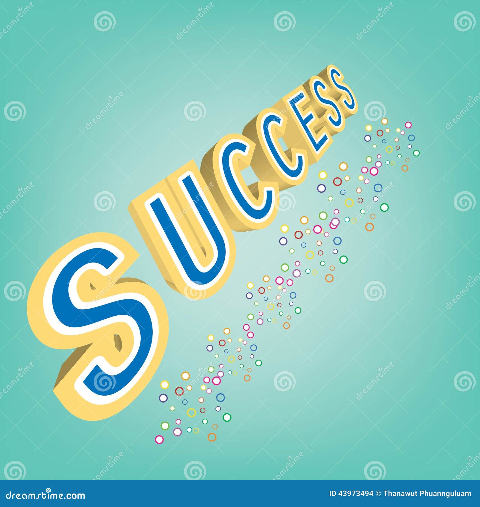 Abstract Magic Success Text on Blue Background Stock Illustration ...