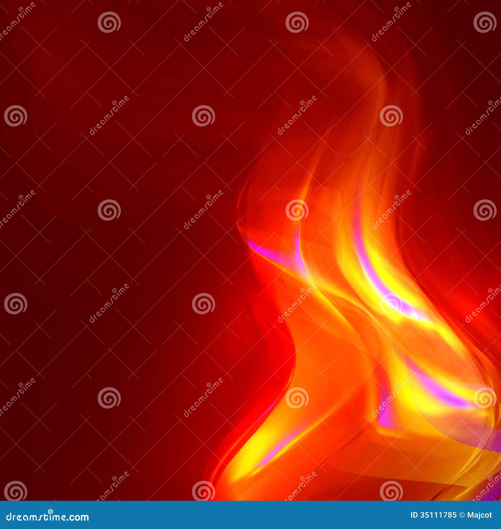 Abstract Magical Flame Illustration Stock Vector - Illustration of flow ...