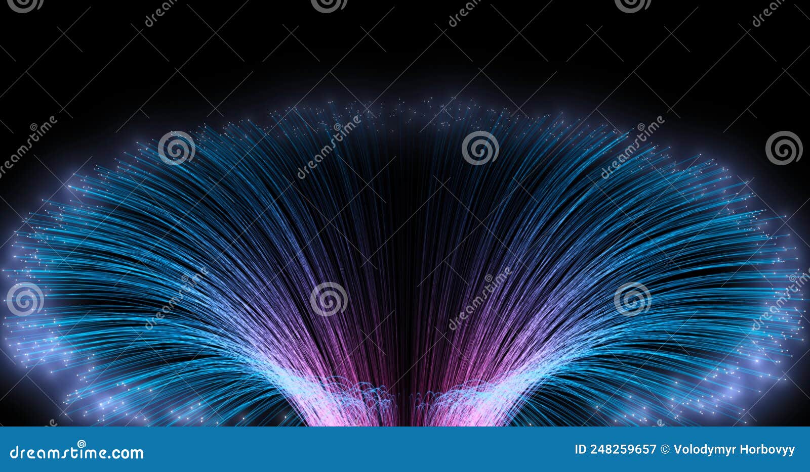 Abstract Magical Luminous Rays. 3D Render Stock Illustration ...