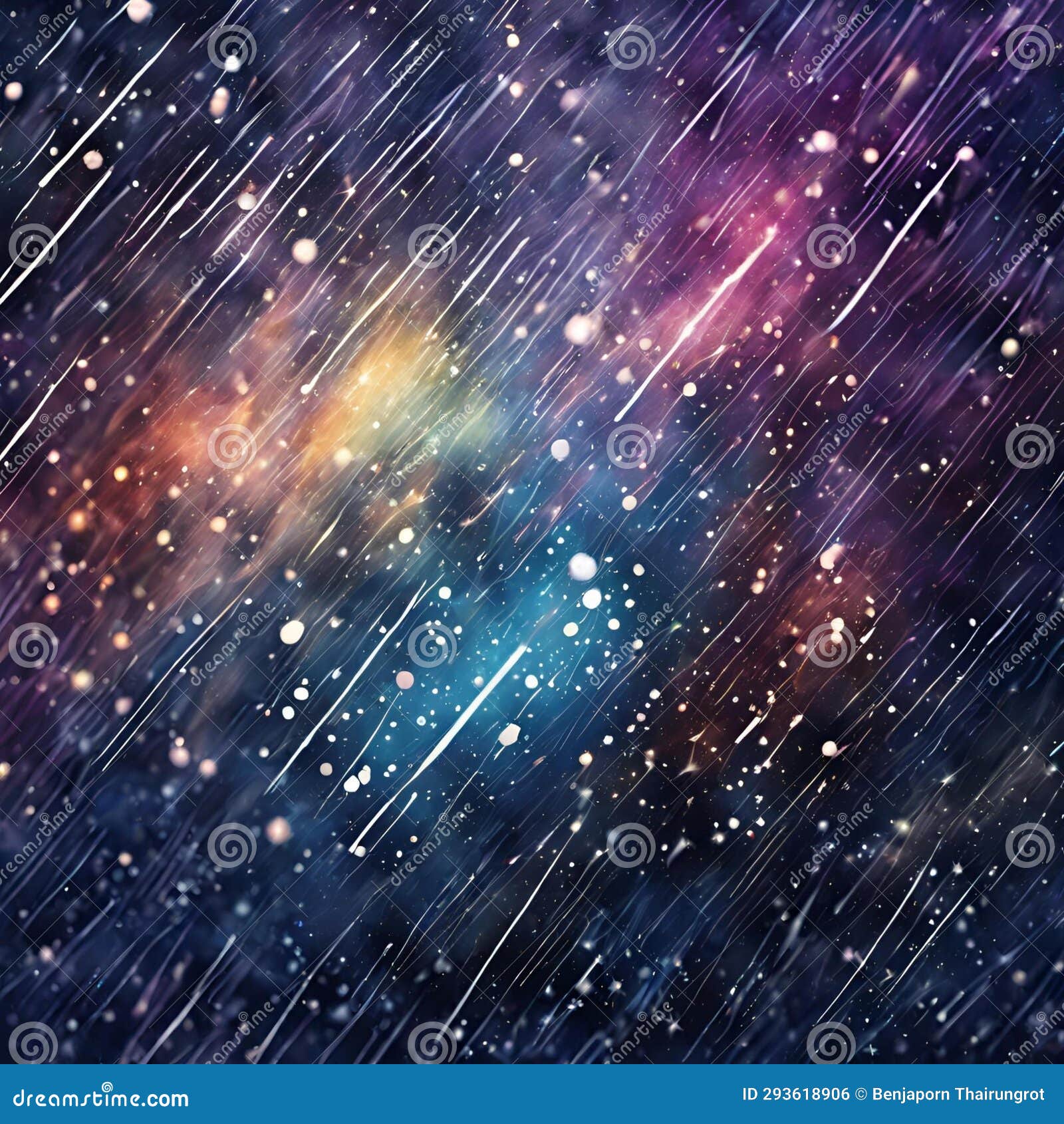 Abstract Magical Rain, Universe , Stars, - 1 Stock Illustration ...