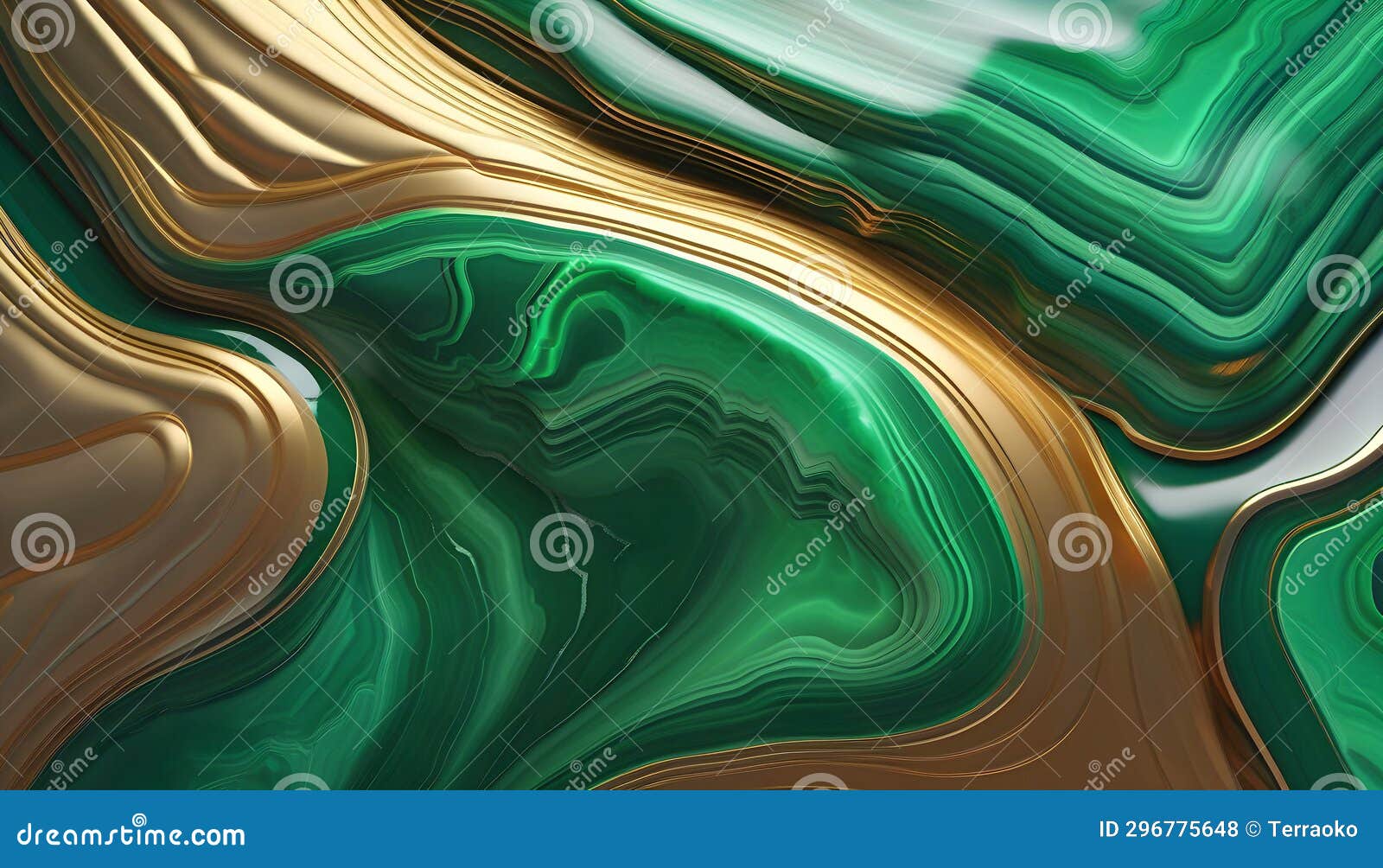 Abstract Malachite Background with Stone Texture, Realistic Malachite ...