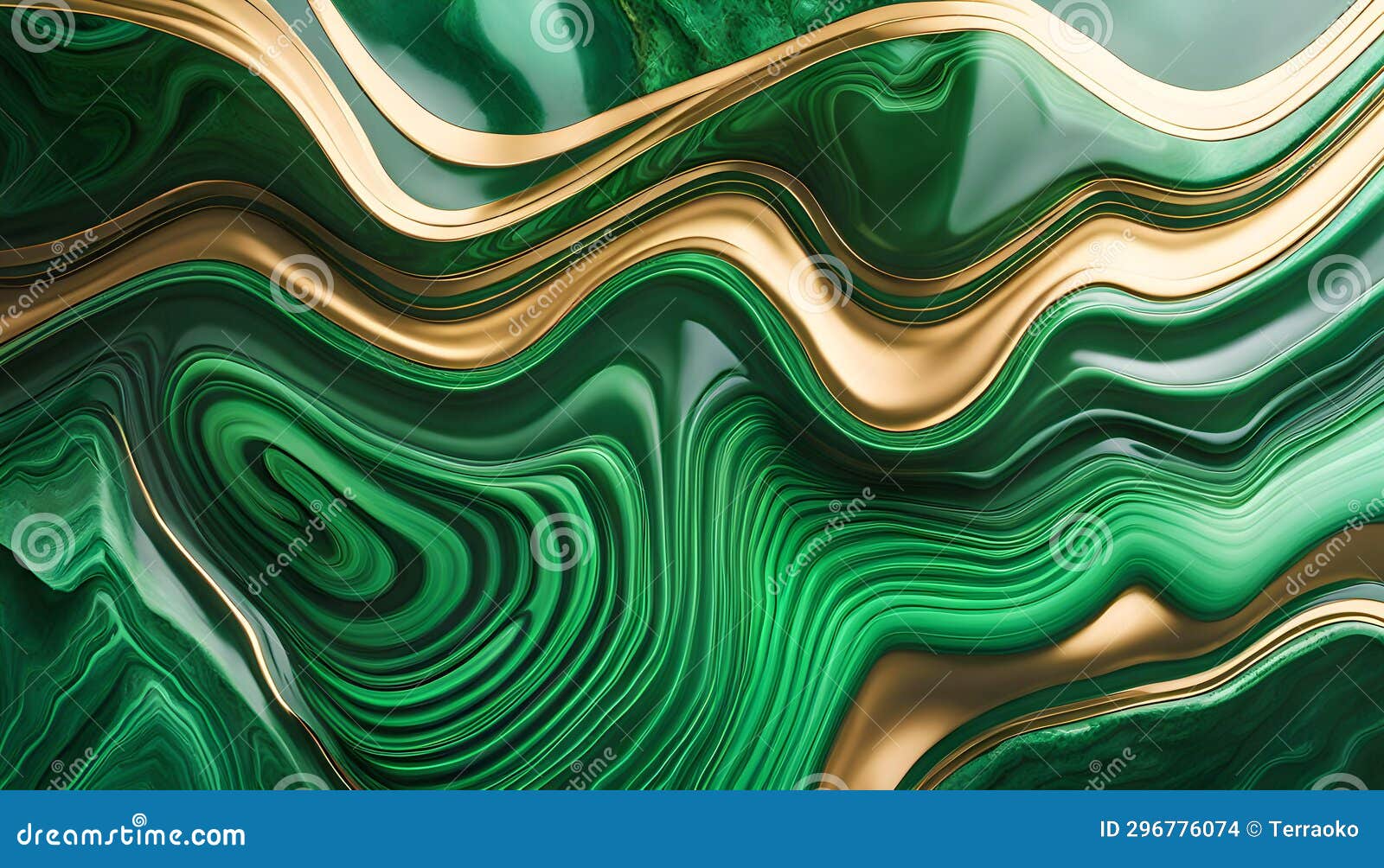 Abstract Malachite Background with Stone Texture, Realistic Malachite ...