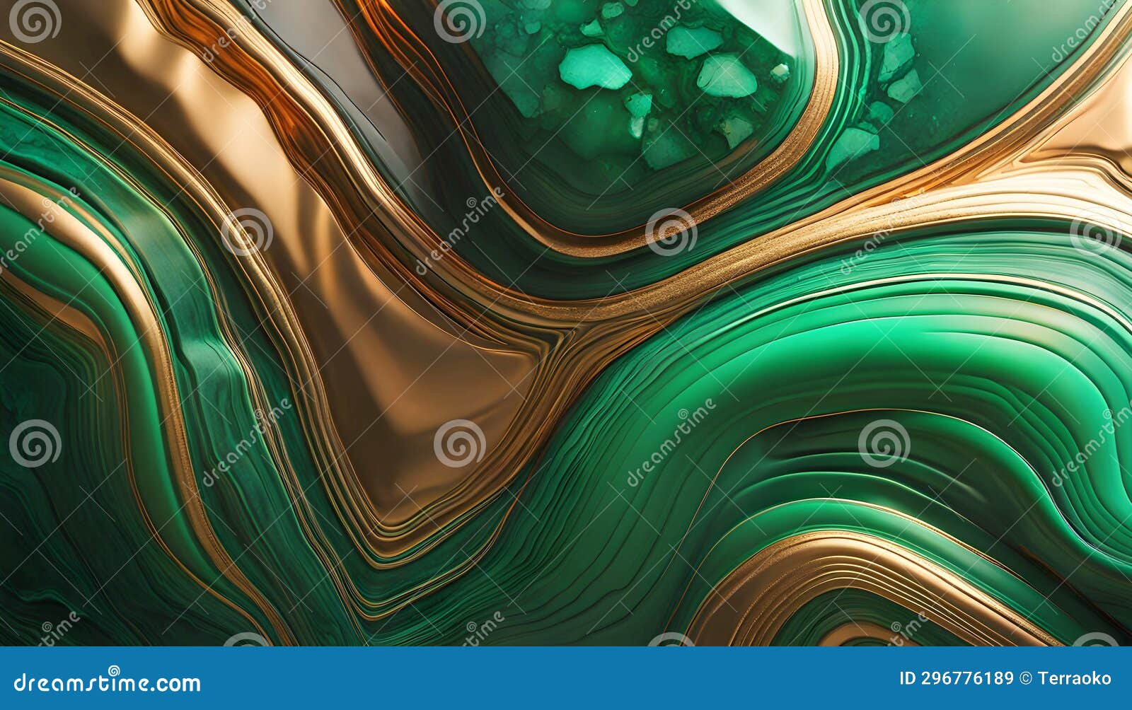 Abstract Malachite Background with Stone Texture, Realistic Malachite ...