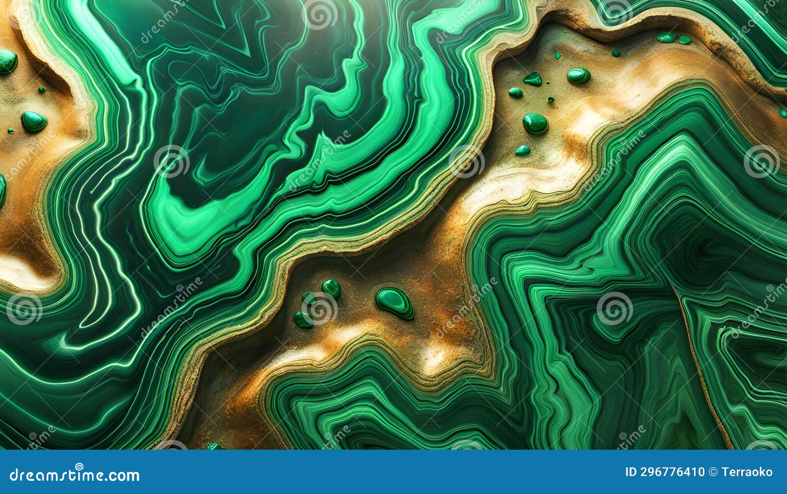 Abstract Malachite Background with Stone Texture, Realistic Malachite ...