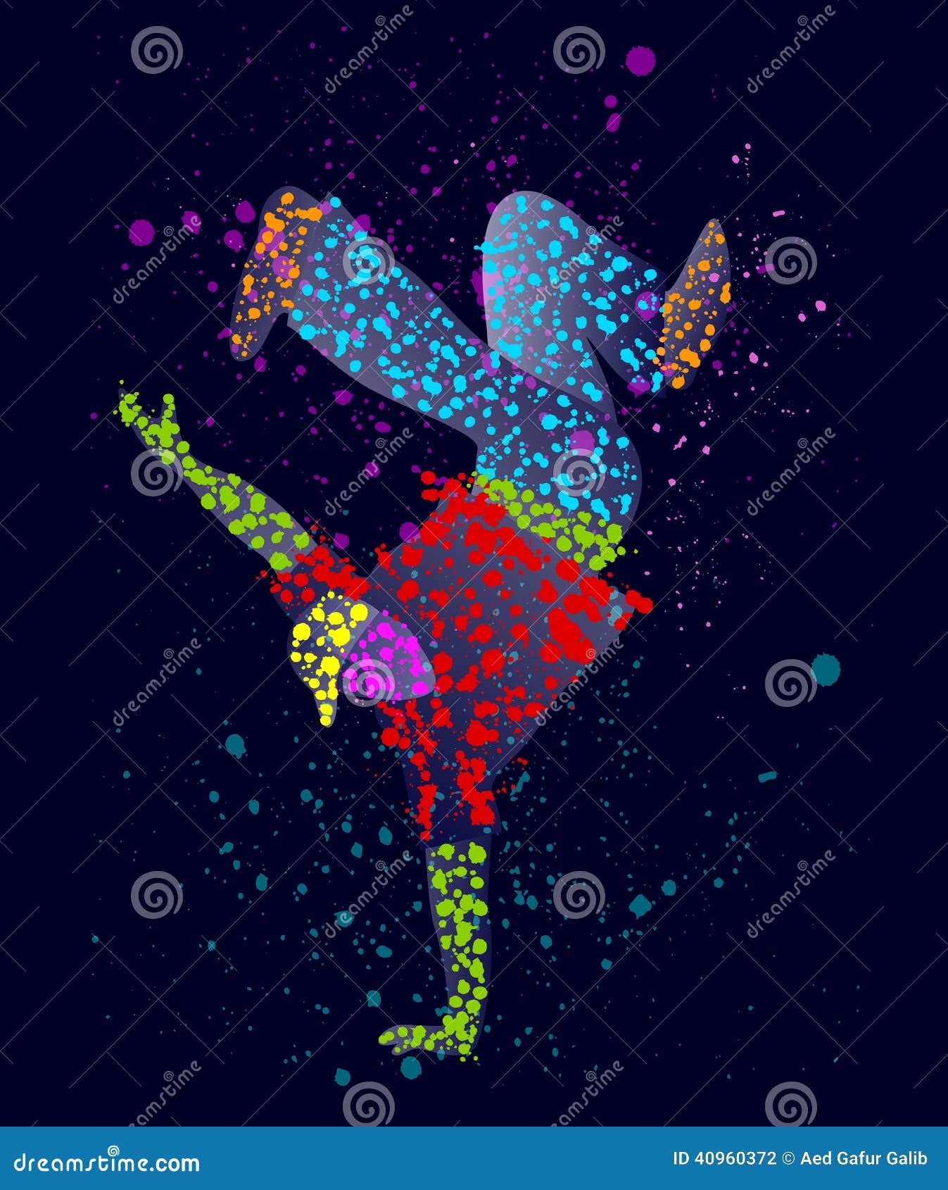 Abstract male dancer stock vector. Illustration of festival - 40960372