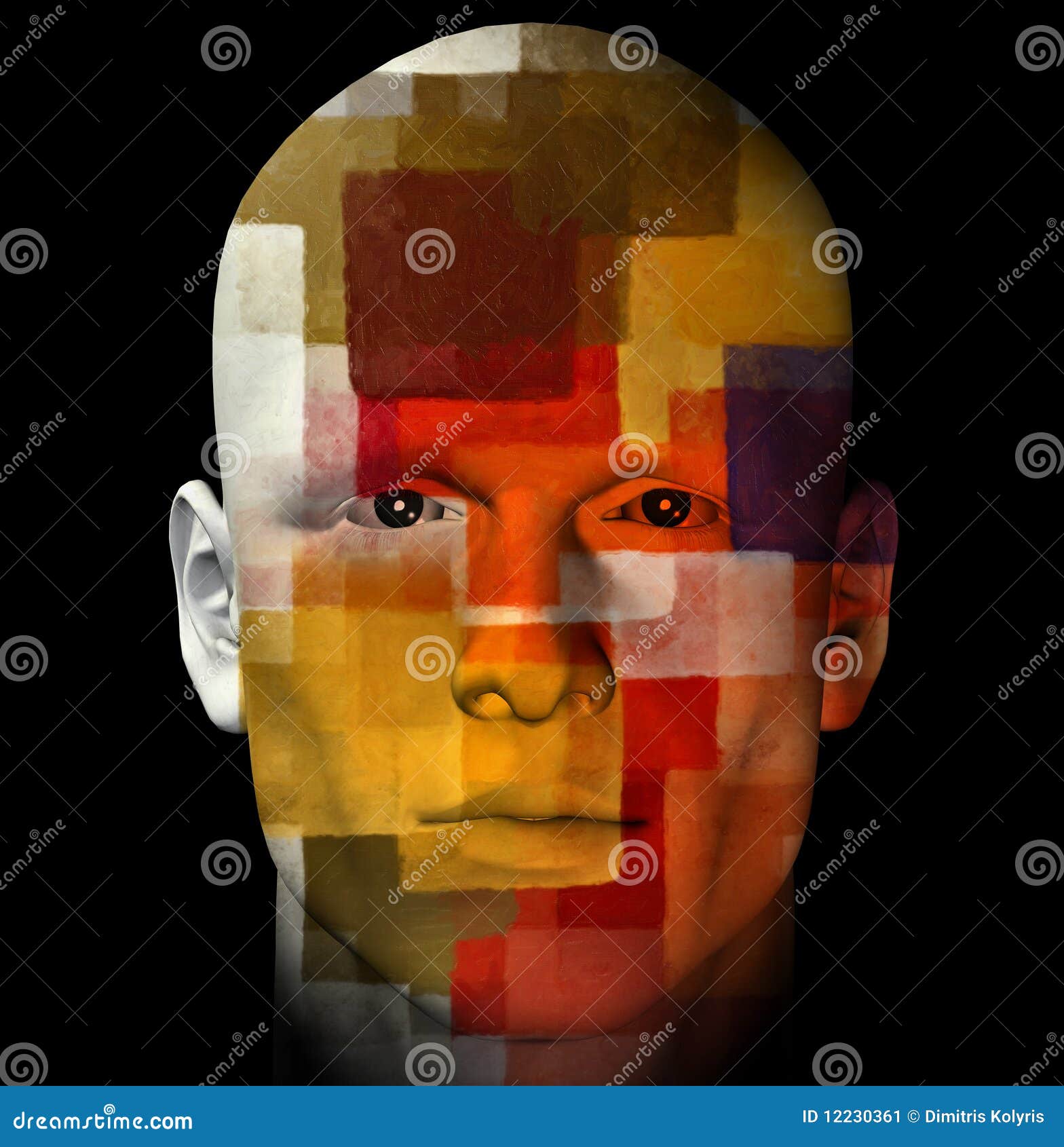 Abstract male figure stock illustration. Illustration of generated ...