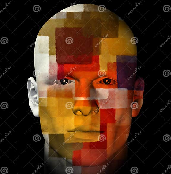 Abstract male figure stock illustration. Illustration of generated ...
