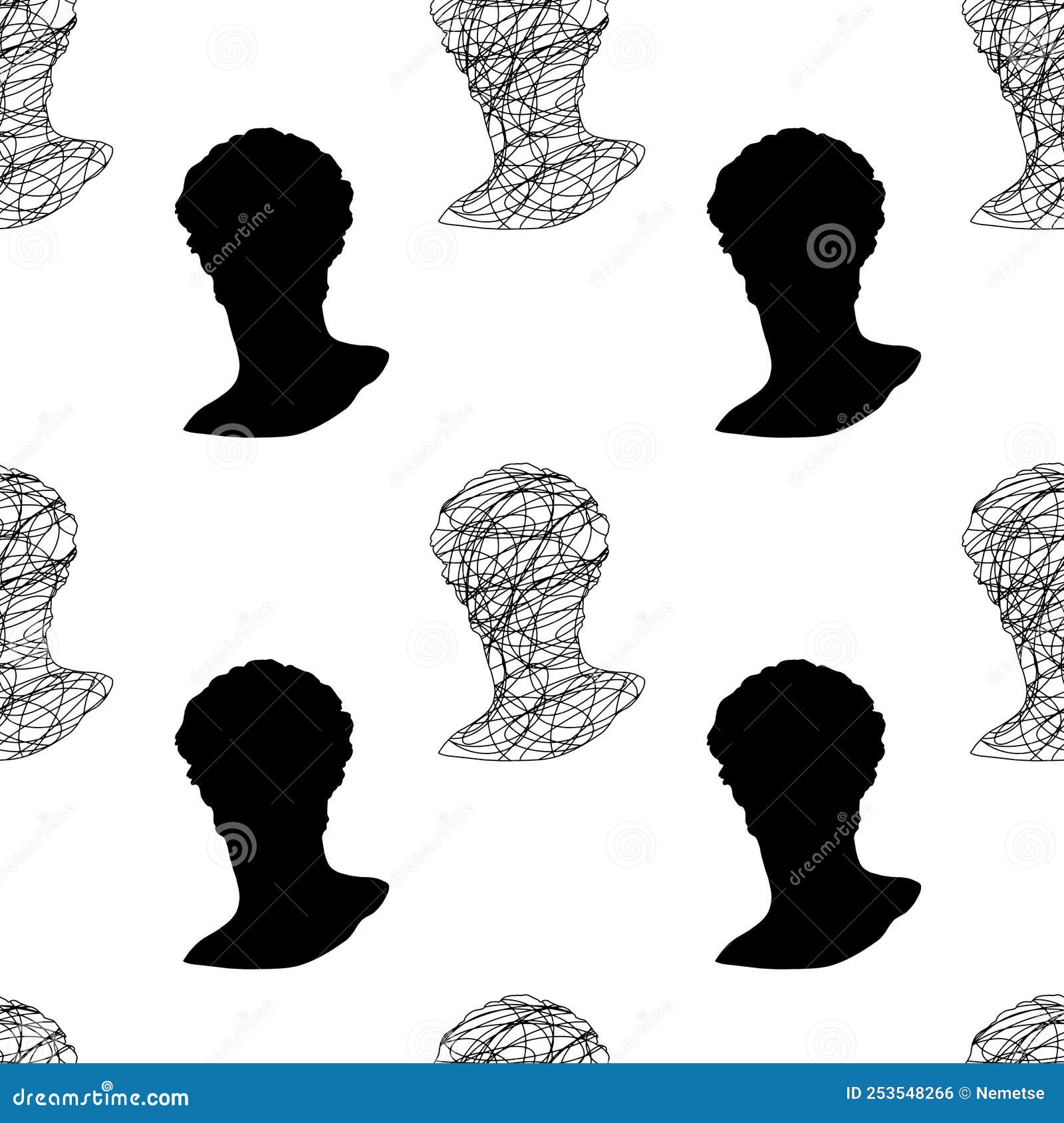 Abstract Male Seamless Pattern Stock Vector - Illustration of abstract ...