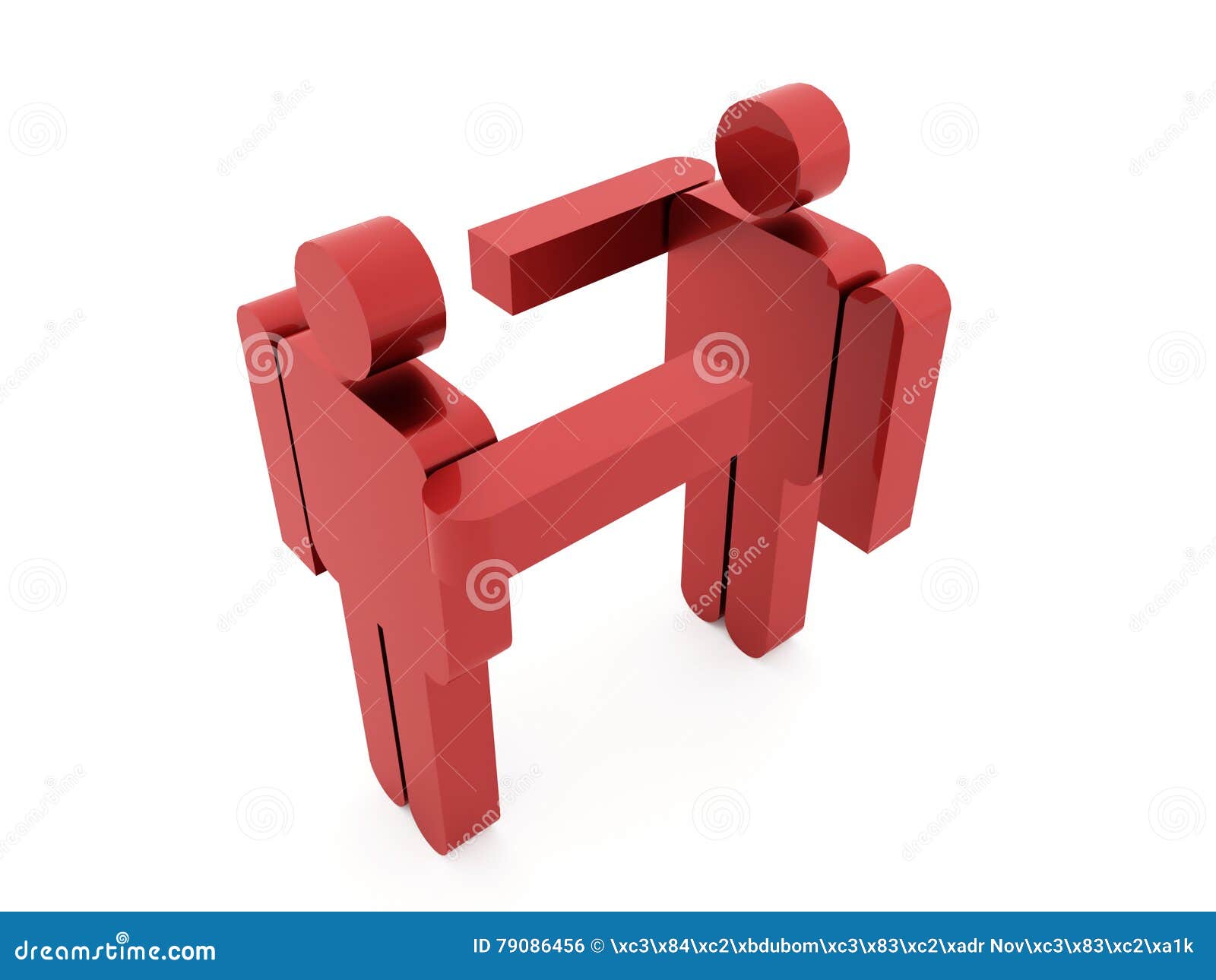 Abstract Man Figure Rendered on White Background Stock Illustration ...