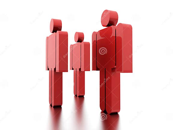 Abstract Man Figure Rendered on White Background Stock Illustration ...