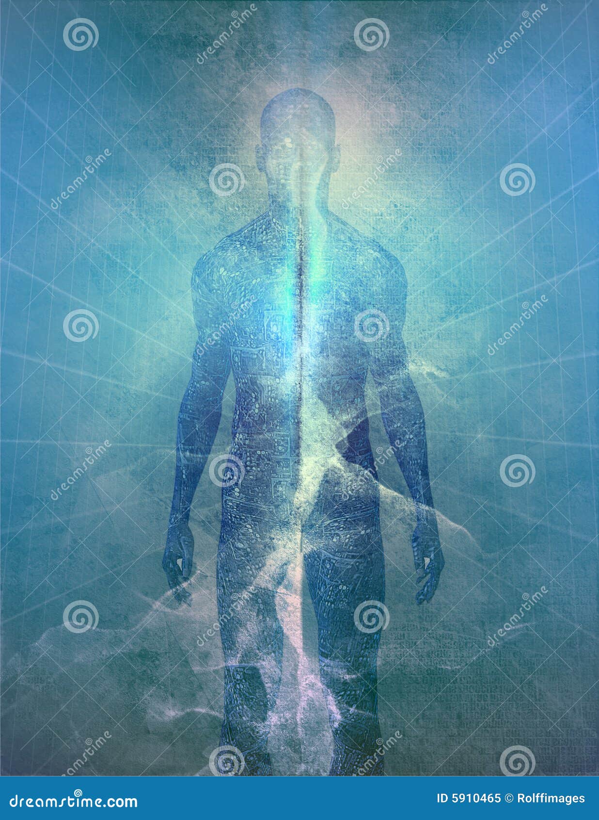 Abstract man of light stock illustration. Illustration of concept - 5910465