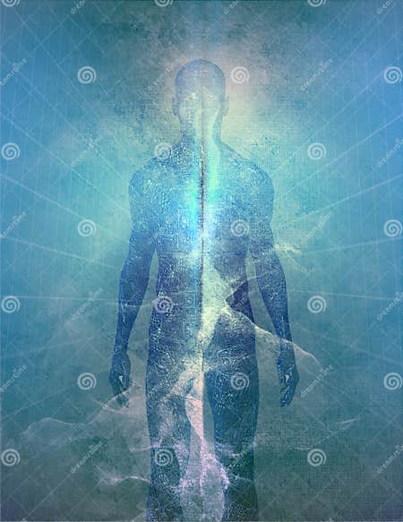 Abstract man of light stock illustration. Illustration of concept - 5910465
