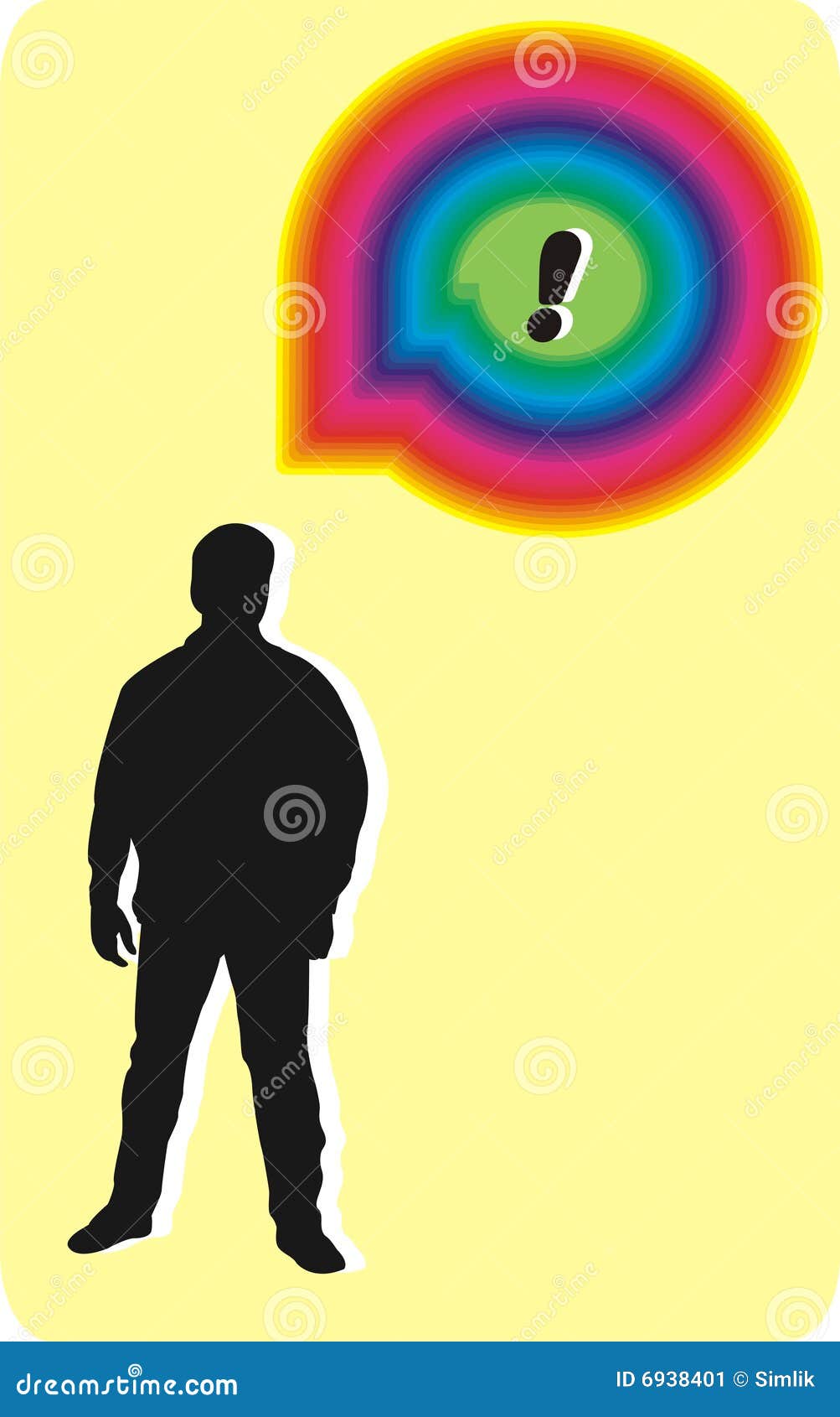 Abstract man thinking stock vector. Illustration of curl - 6938401