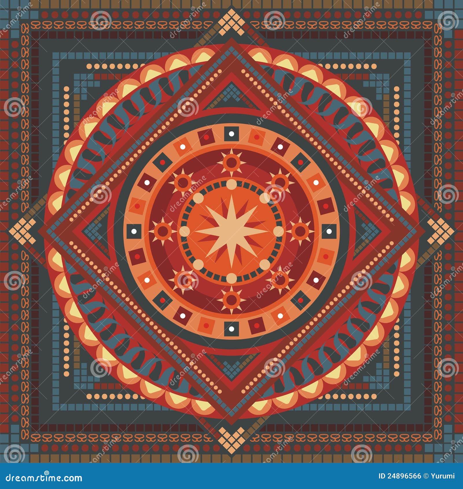 Abstract Mandala stock vector. Illustration of balance - 24896566