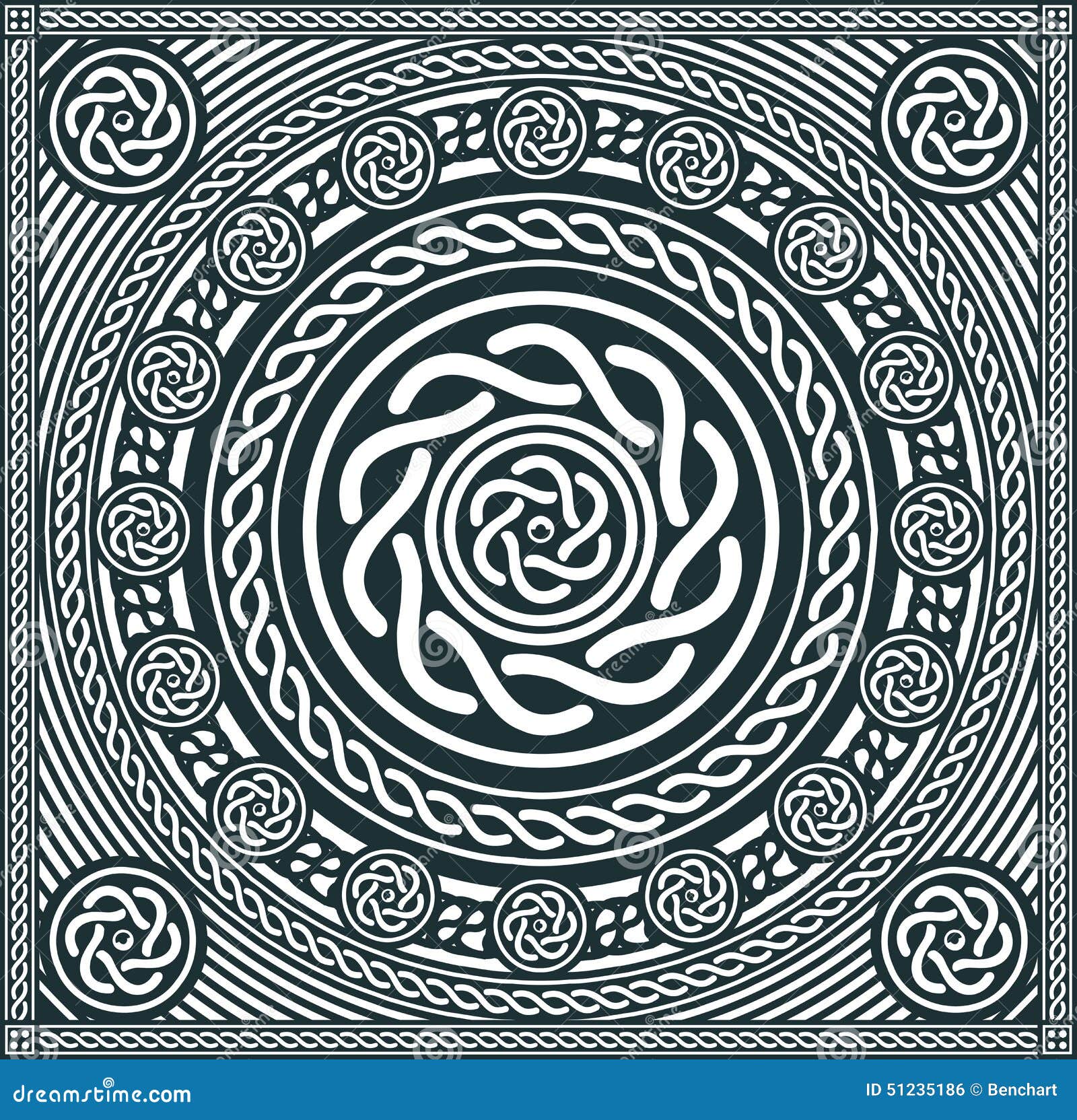 Celtic Mandala Black And White