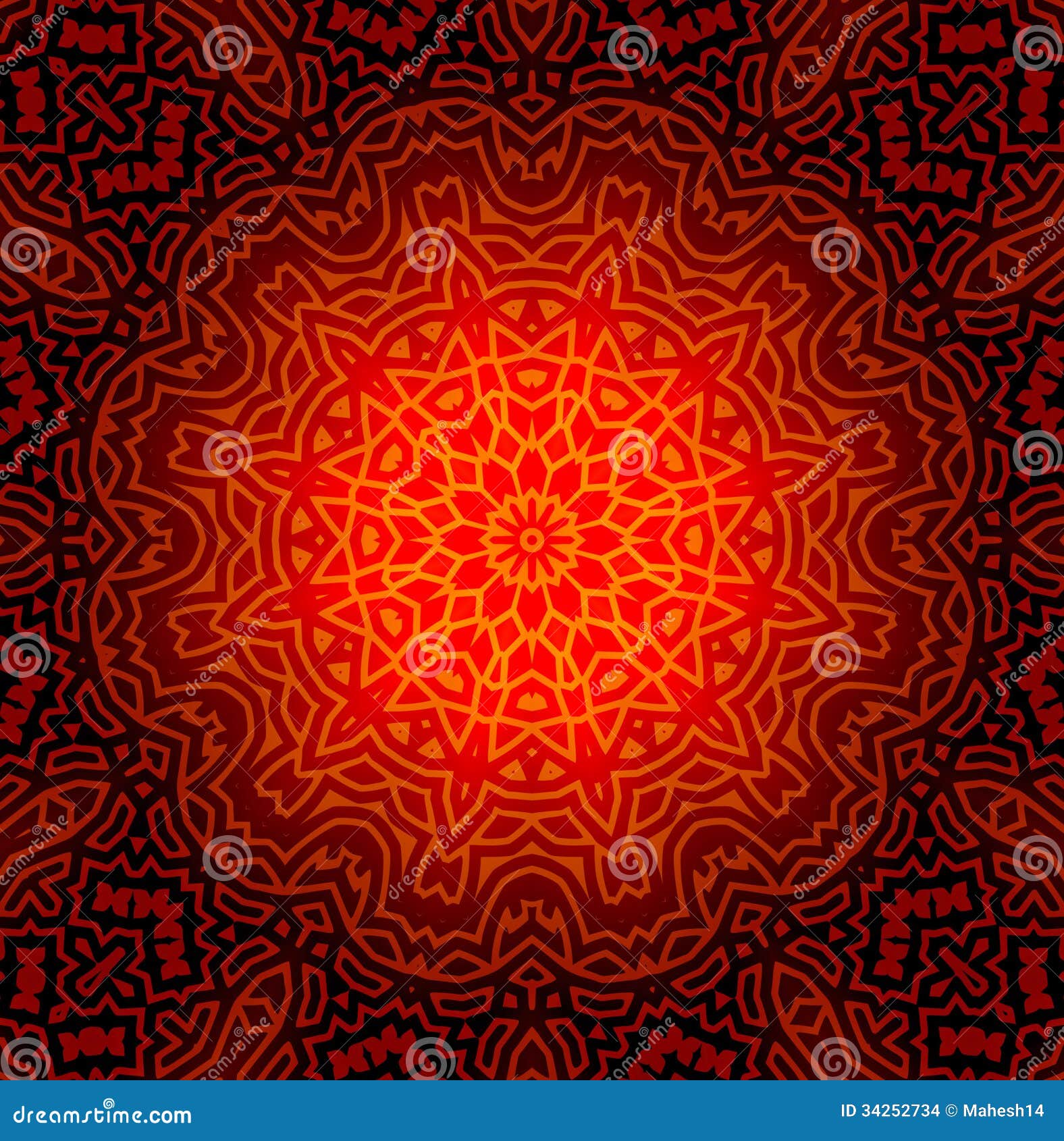 Abstract Mandala Design Pattern Stock Illustration - Illustration of ...