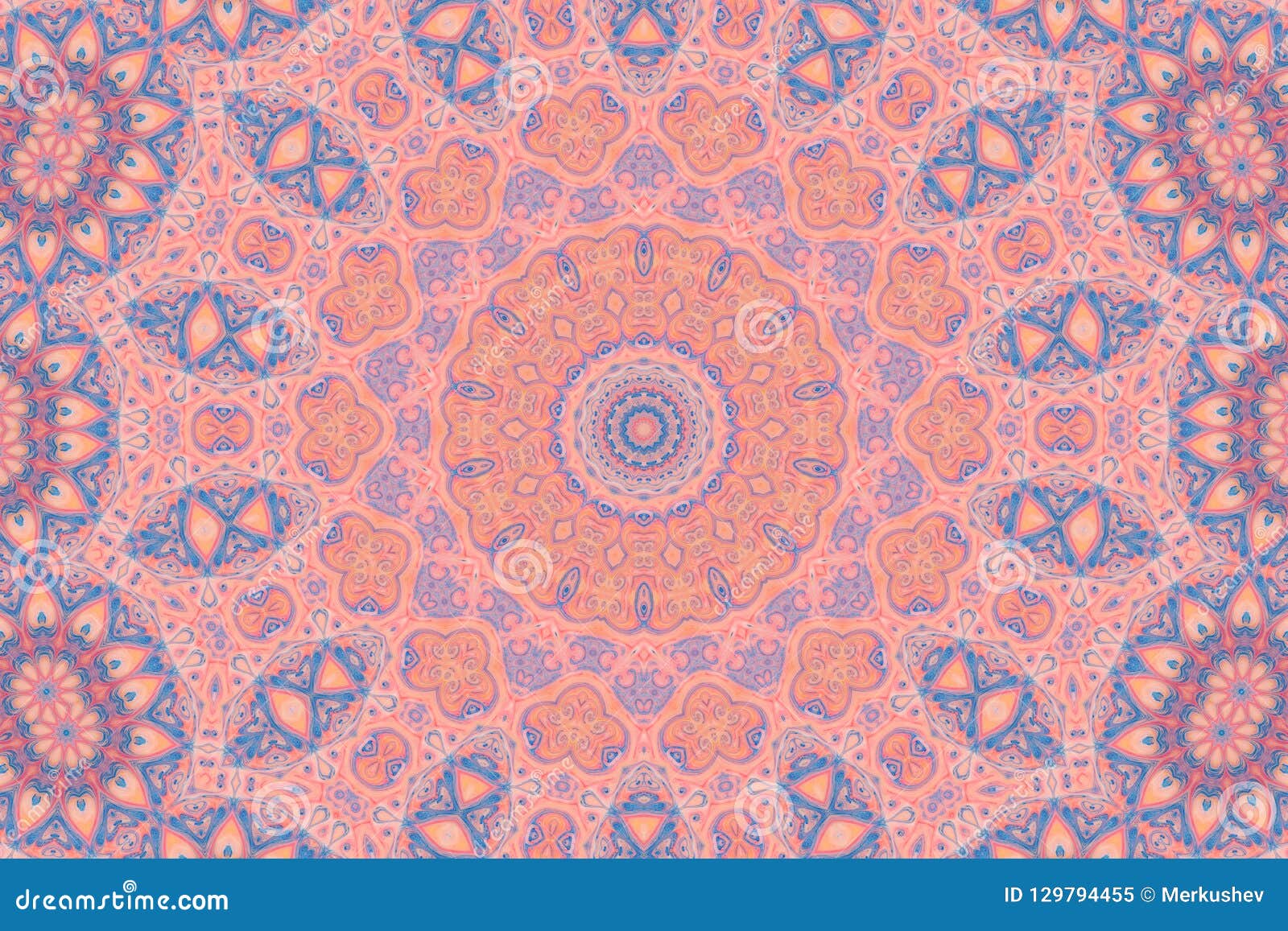 Abstract Mandala. Hypnotic Psychedelic Background. Seamless Pattern ...