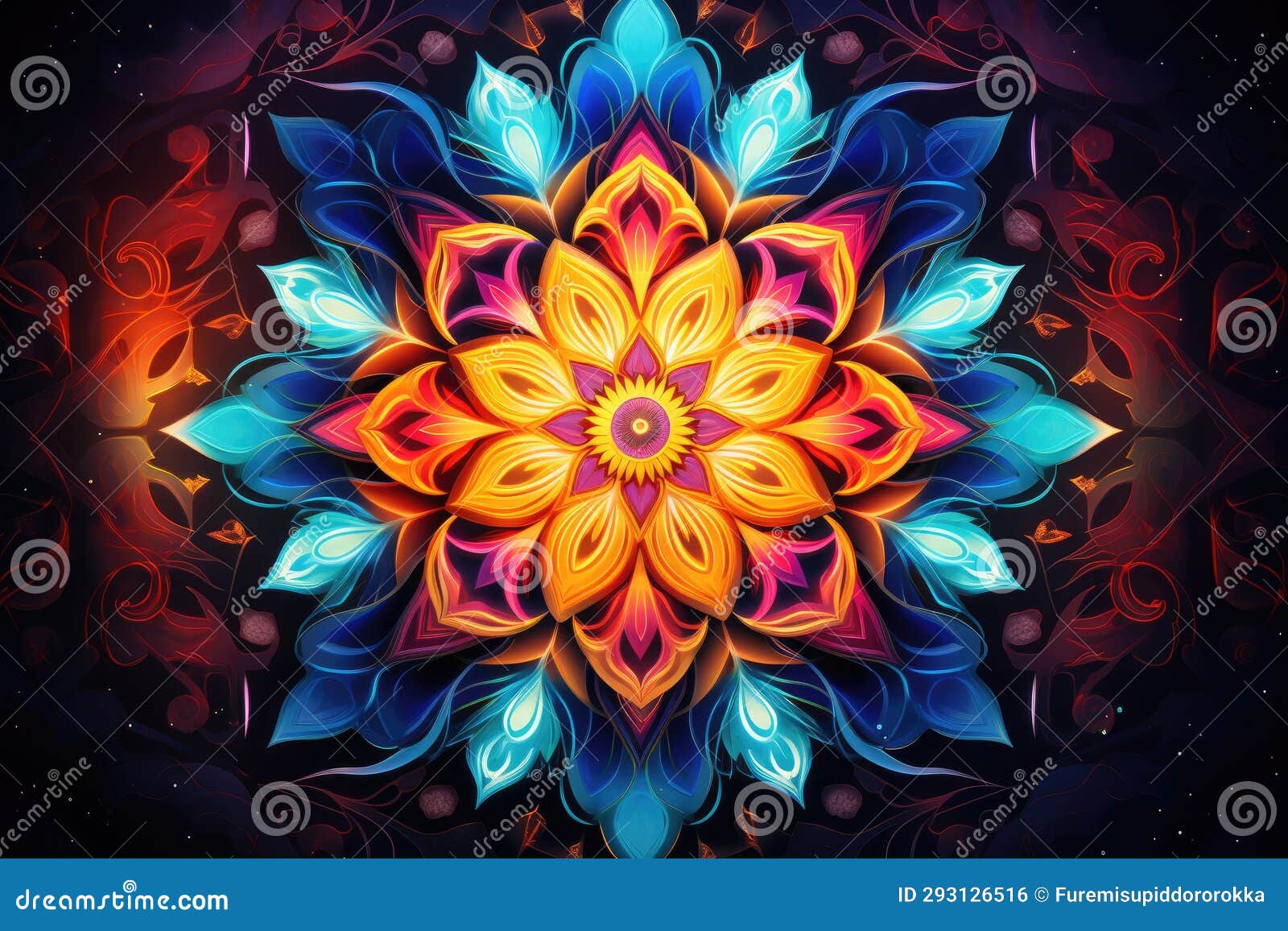 Abstract Mandala with Mystical Meaning Stock Illustration ...
