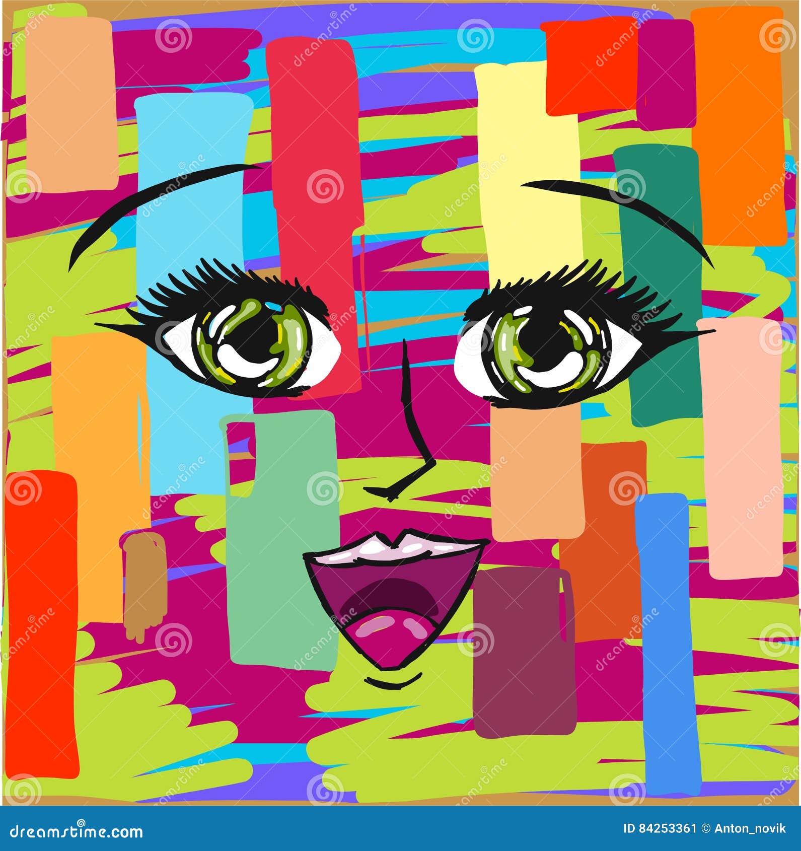 Abstract Manga Expression Vector File Artwork Stock Vector ...