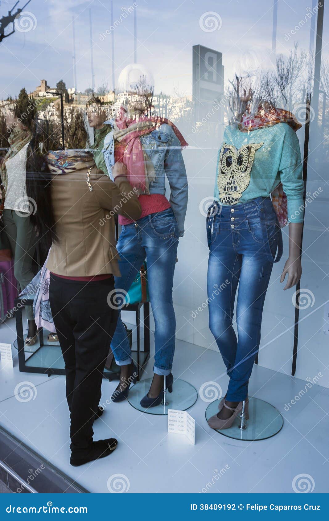 Abstract Mannequin at the Shop Window with the Reflected, Granada ...