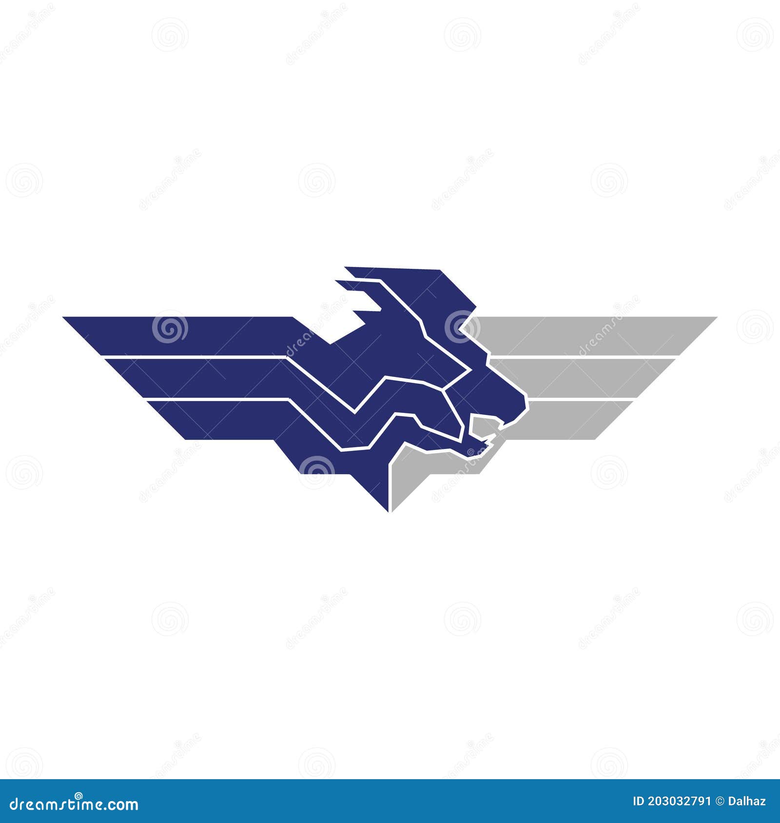 Manticore Silhouette Mythology Symbol Fantasy. Cartoon Vector ...