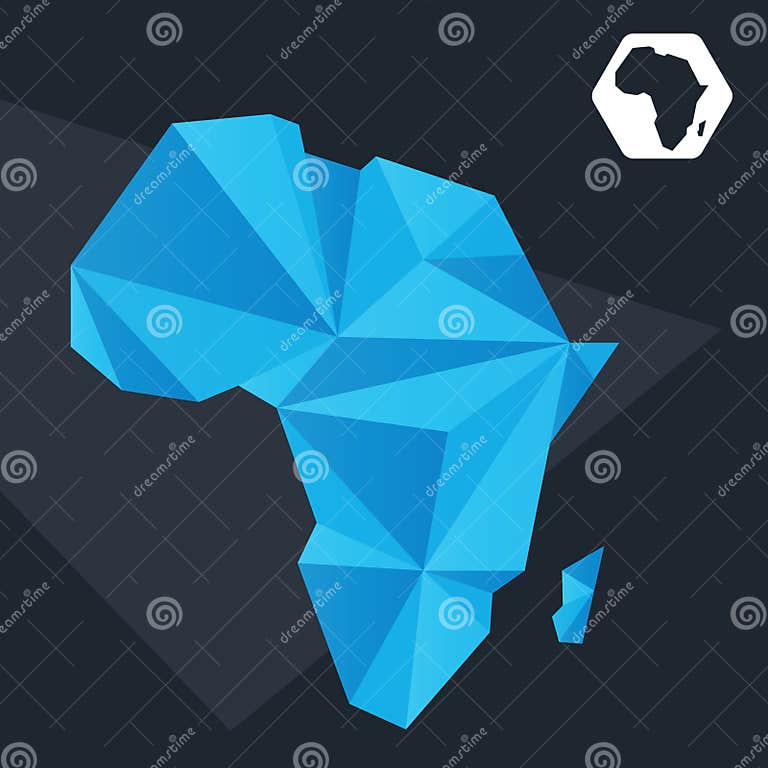 Abstract Map of Africa stock vector. Illustration of southern - 54841284
