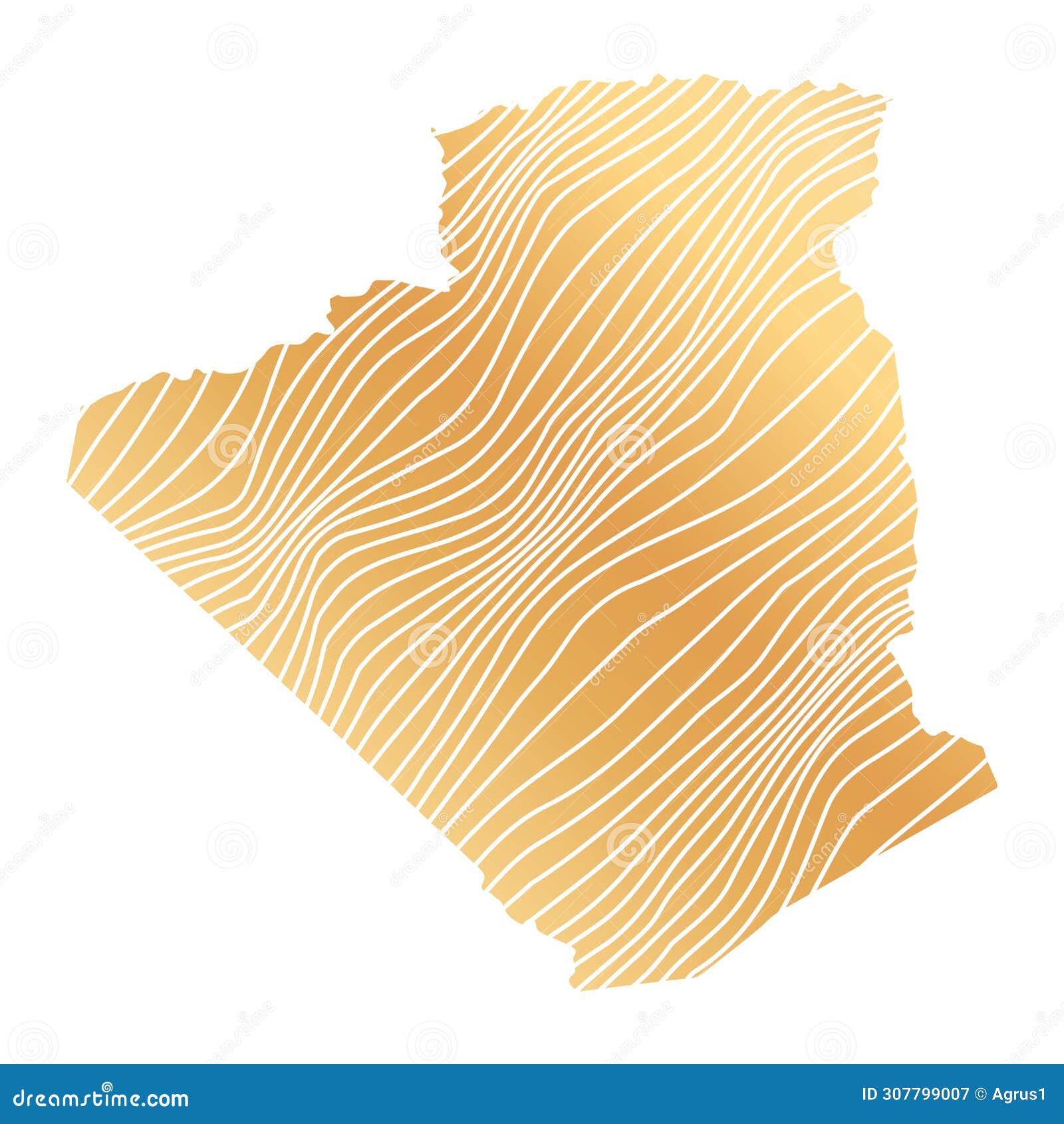 Algeria Vector Map Isolated On White Background. High-Detailed Black ...