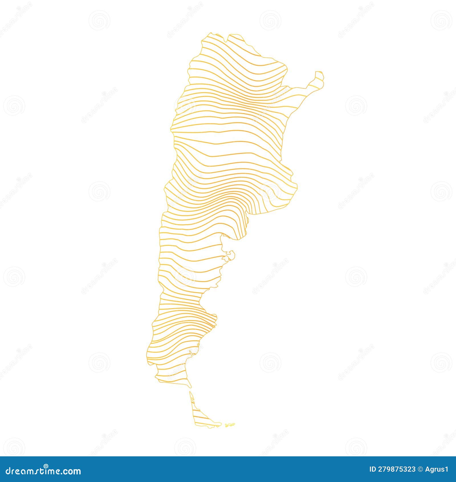 Argentina Vector Map Isolated On White Background. High-Detailed Black ...