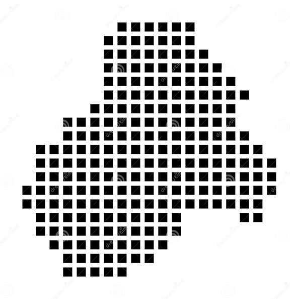 Abstract Map of Bad Vilbel (Germany) Stock Illustration - Illustration ...