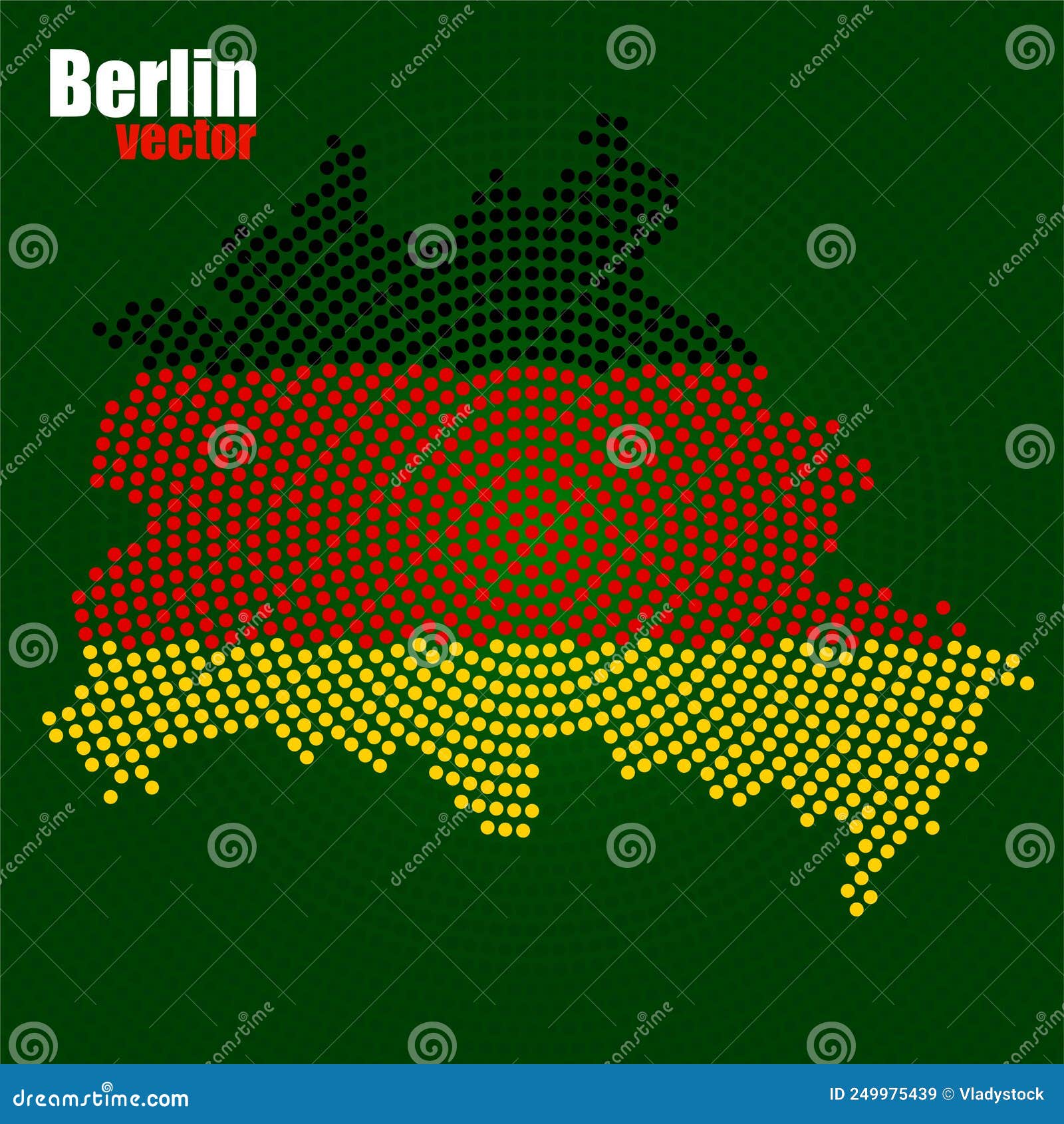 Germany Map Radial Dot Pattern Vector Illustration | CartoonDealer.com ...