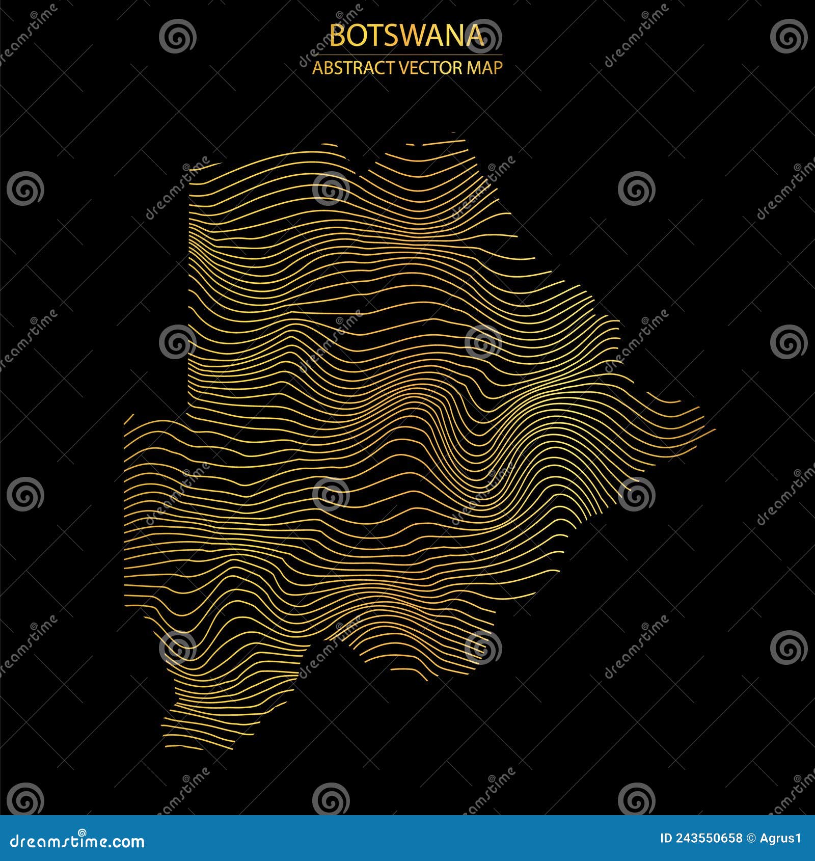 Botswana Vector Country Map Silhouette | CartoonDealer.com #243669560