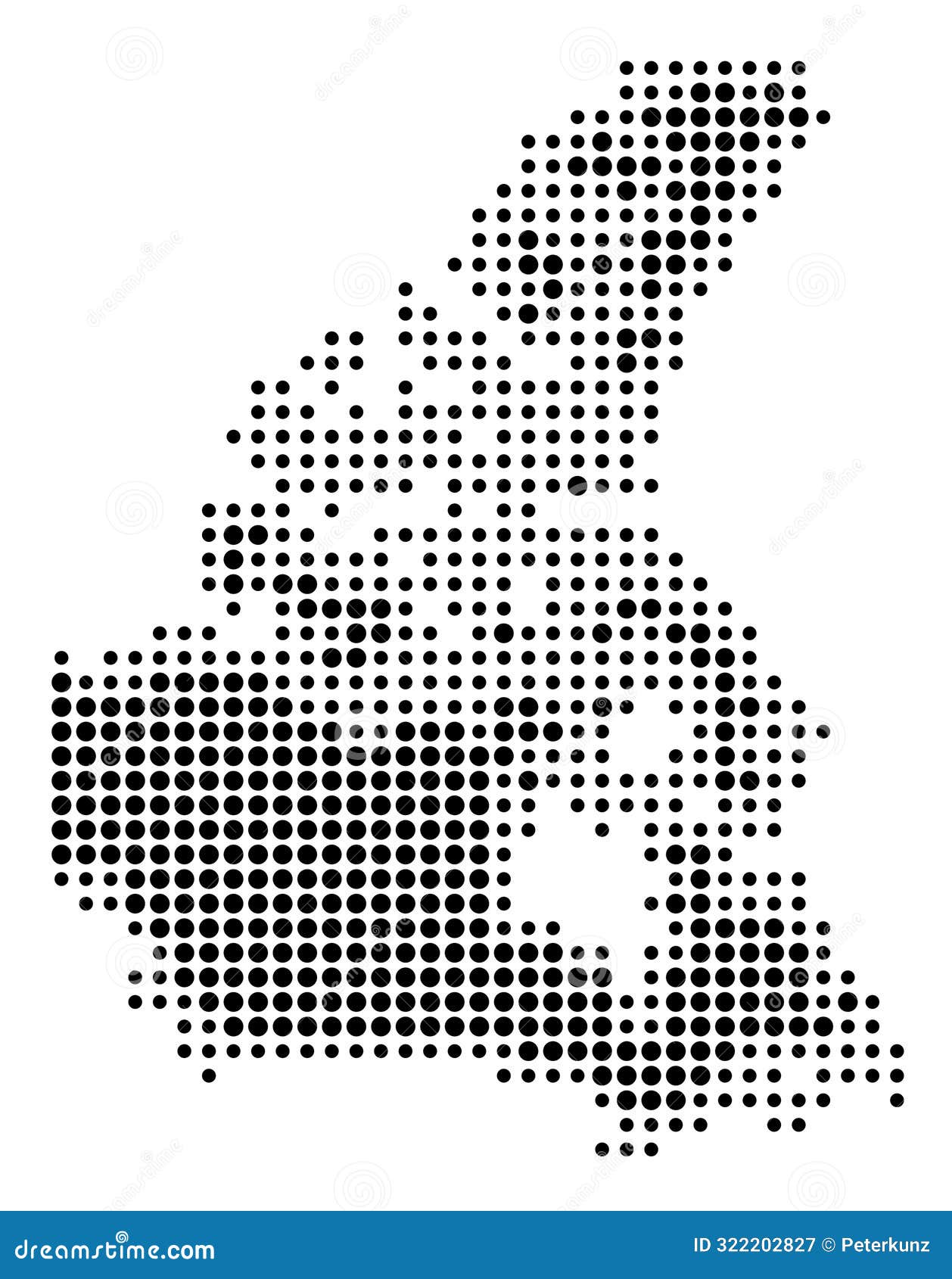 Map of Canada Showing the Area of the Country with a Pattern of Black ...