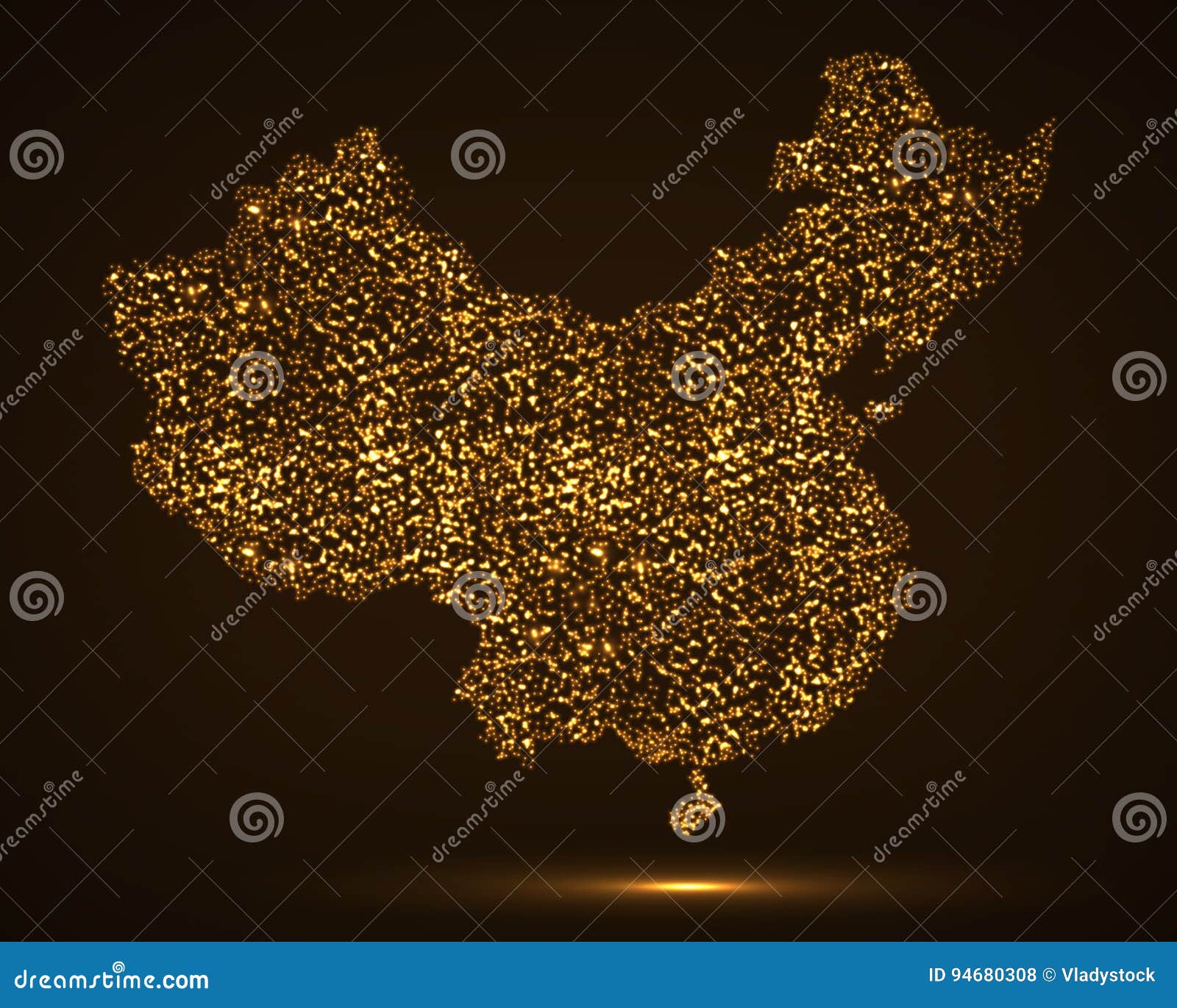 Abstract map of China stock vector. Illustration of geography - 94680308