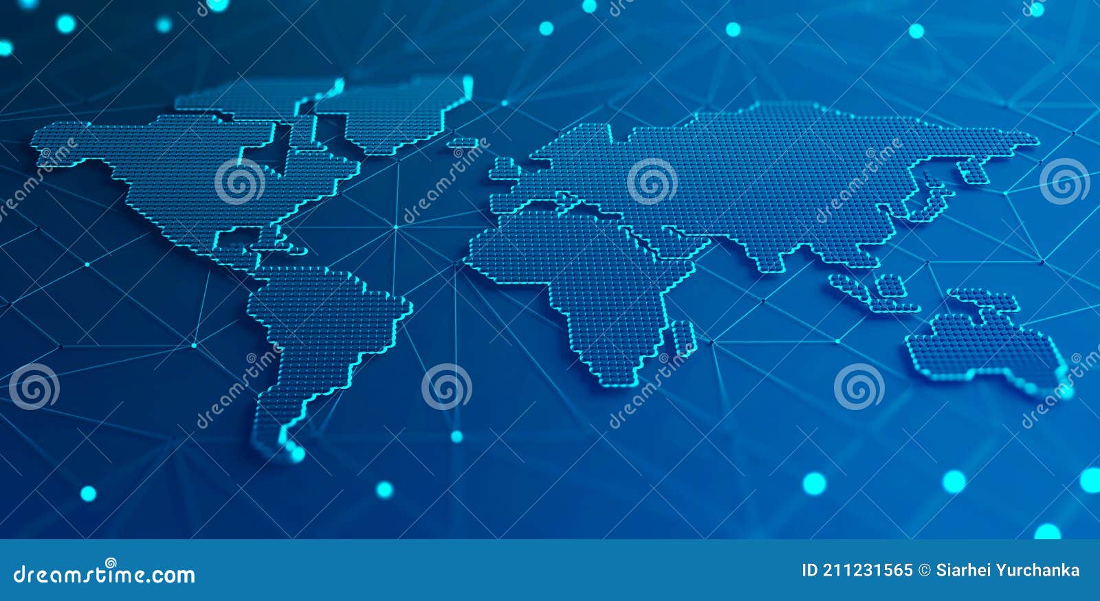 Abstract Map of Continents. Globalization and Geopolitics in High-tech ...