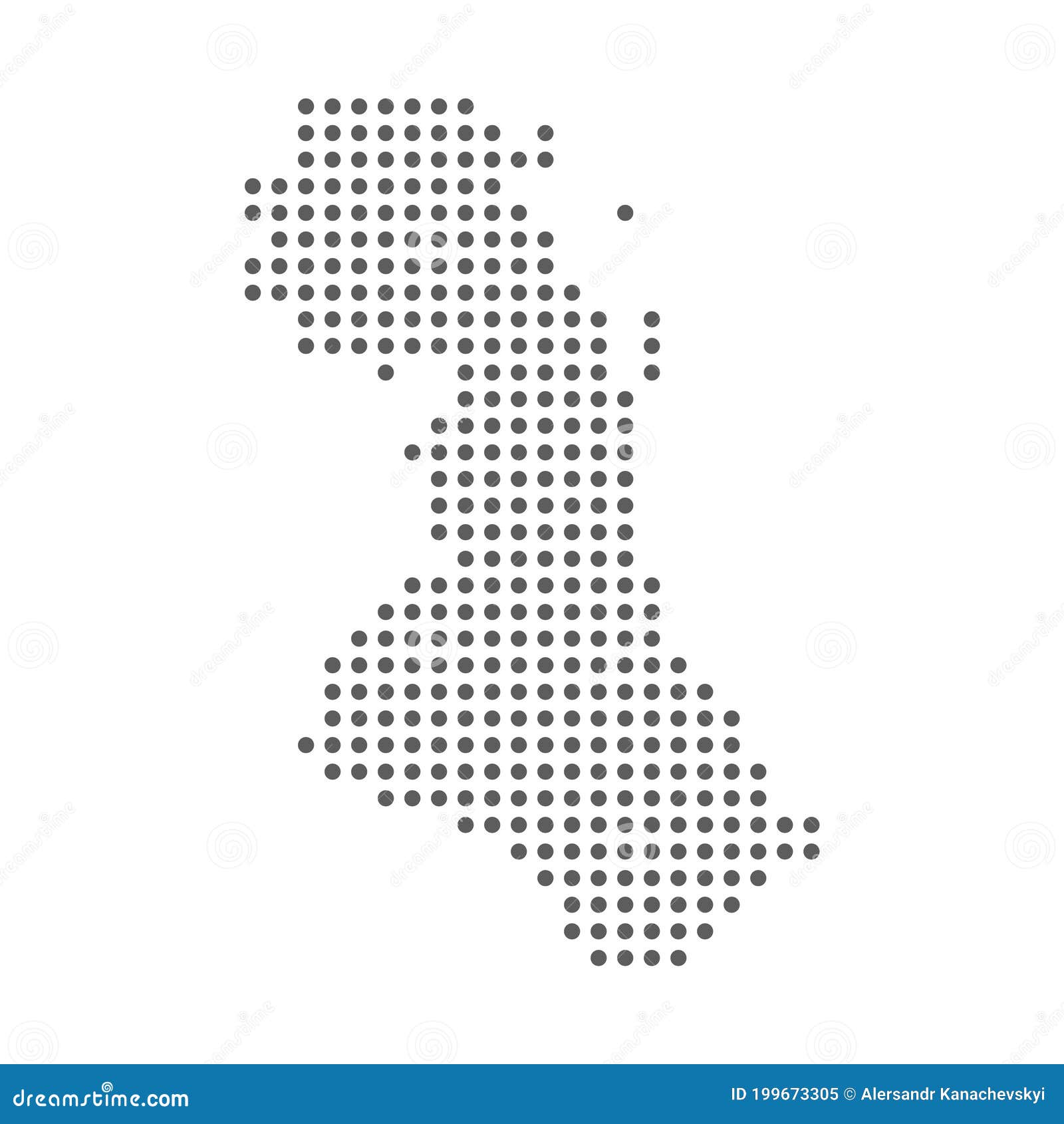 Abstract Map of Dagestan in Large Dots Points Particles Stock ...