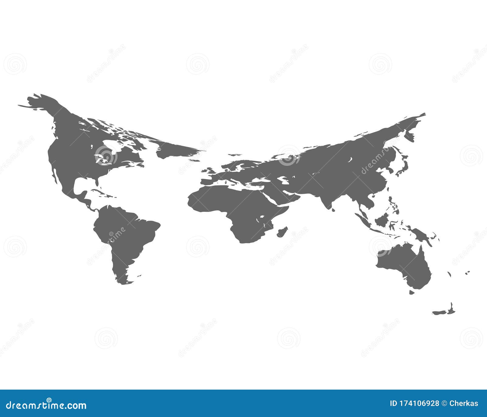 Abstract Map Earth Isolated on White Stock Vector - Illustration of ...