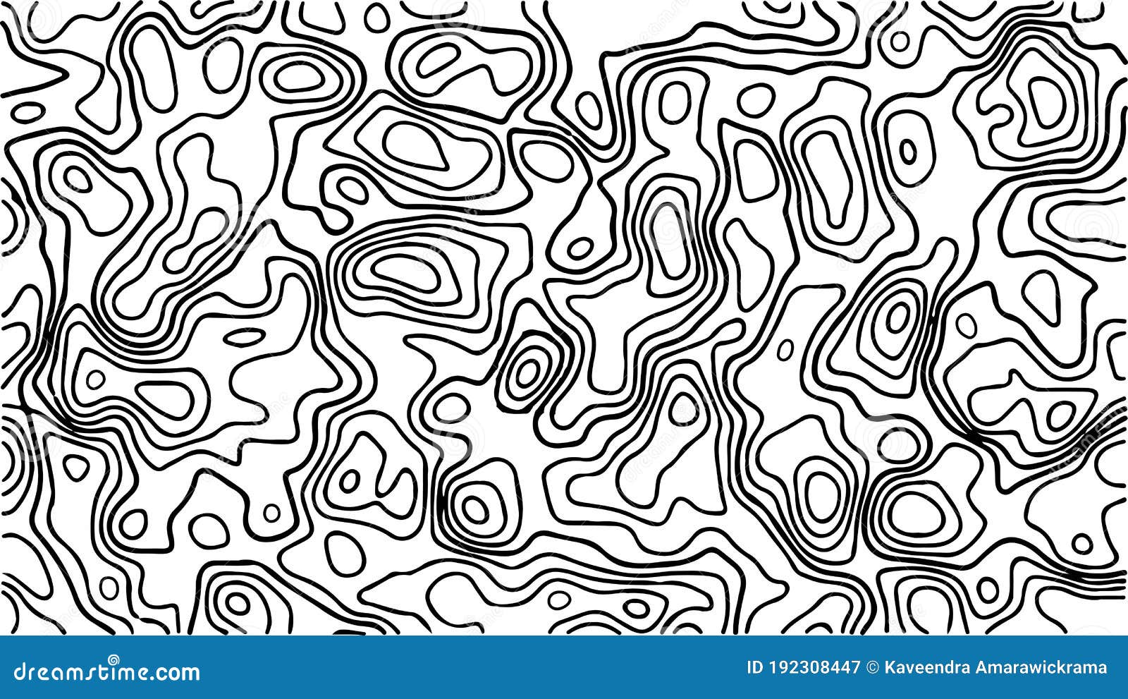 Abstract Contour Map Effect Design on White Stock Vector - Illustration ...