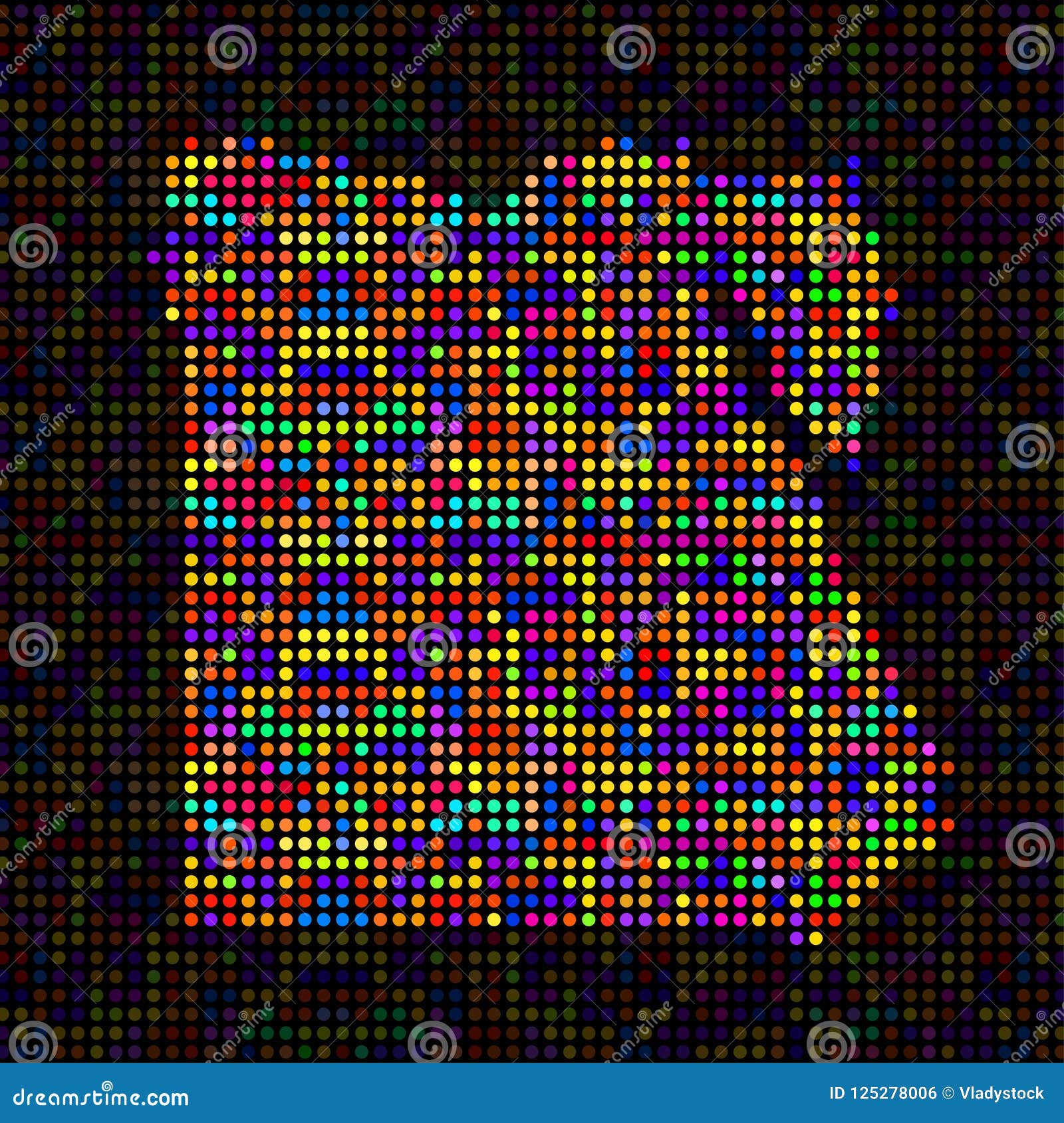 Abstract Map of Egypt, Colorful Dots Stock Vector - Illustration of ...