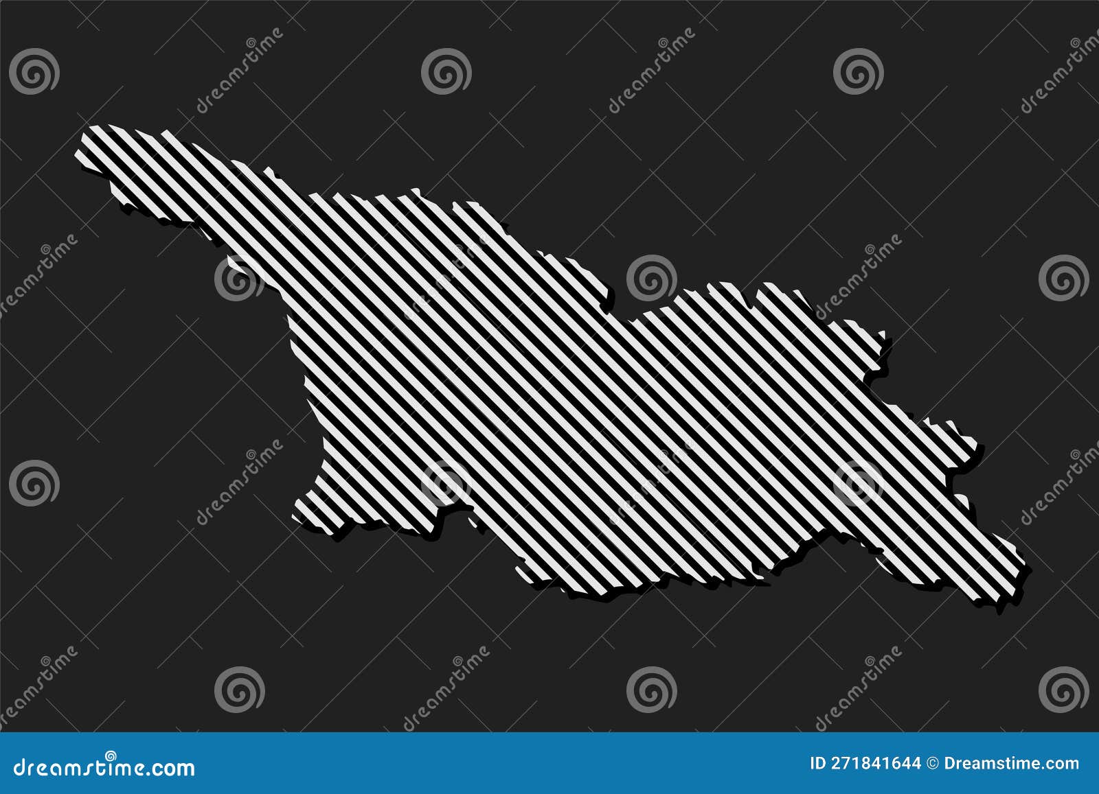 Abstract Map Georgia, Parallel Grey Lines Stock Vector - Illustration ...