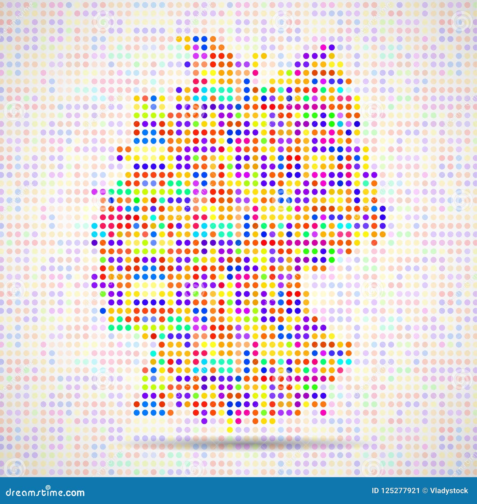 Abstract Map of Germany, Colorful Dots Stock Vector - Illustration of ...