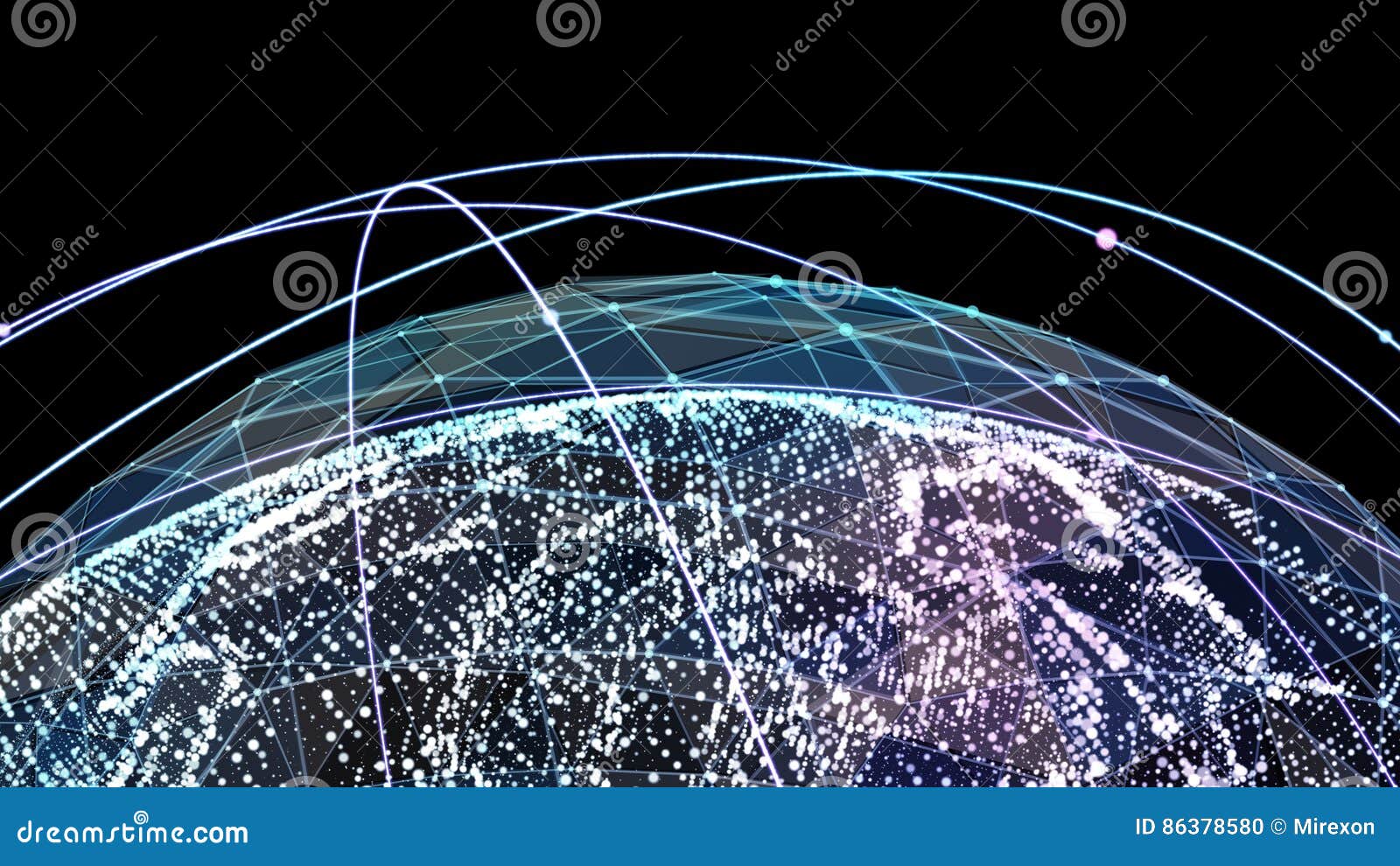 Abstract Map of the Global Network Stock Photo - Image of earth, line ...