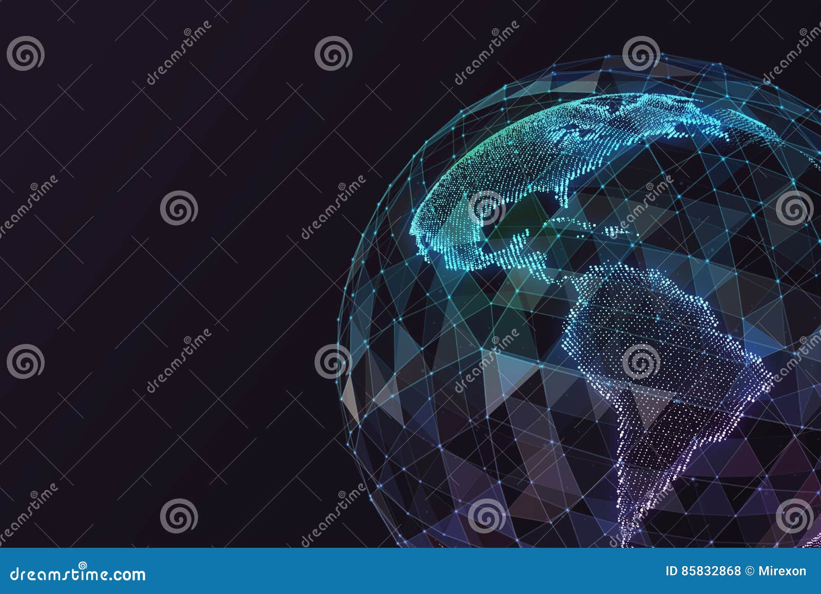 Abstract Map of the Global Network Stock Illustration - Illustration of ...